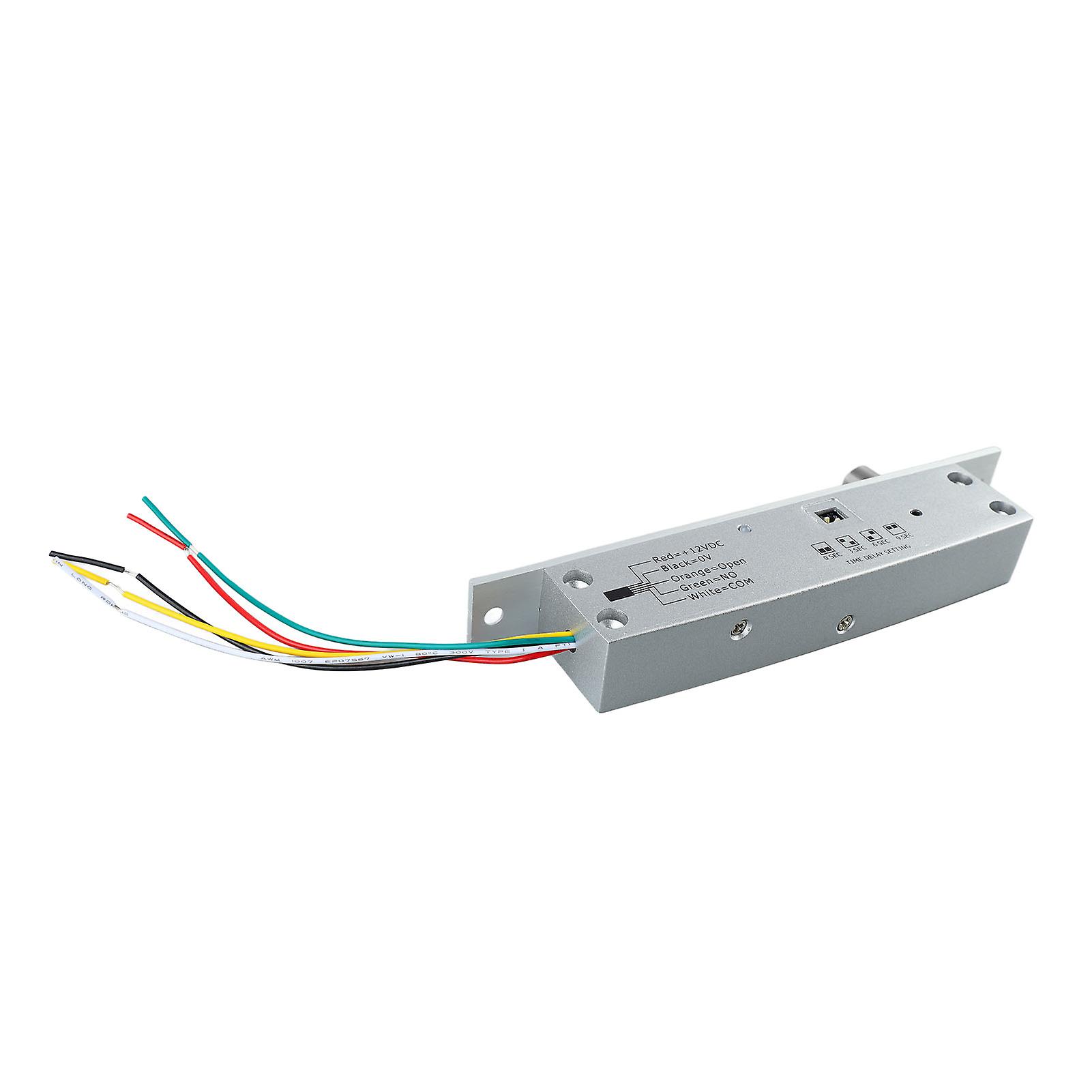 Dc 12v 5 Lines Electric Bolt Lock Narrow Deadbolt Drop Bolt Door Lock ...