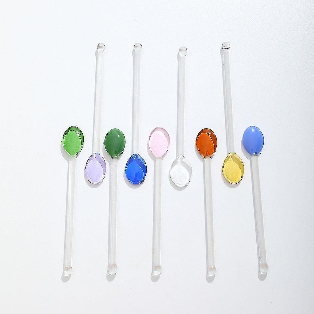 10x Glass Teaspoons Dishwasher Safe Stirring Spoon For Stirring Coffee ...