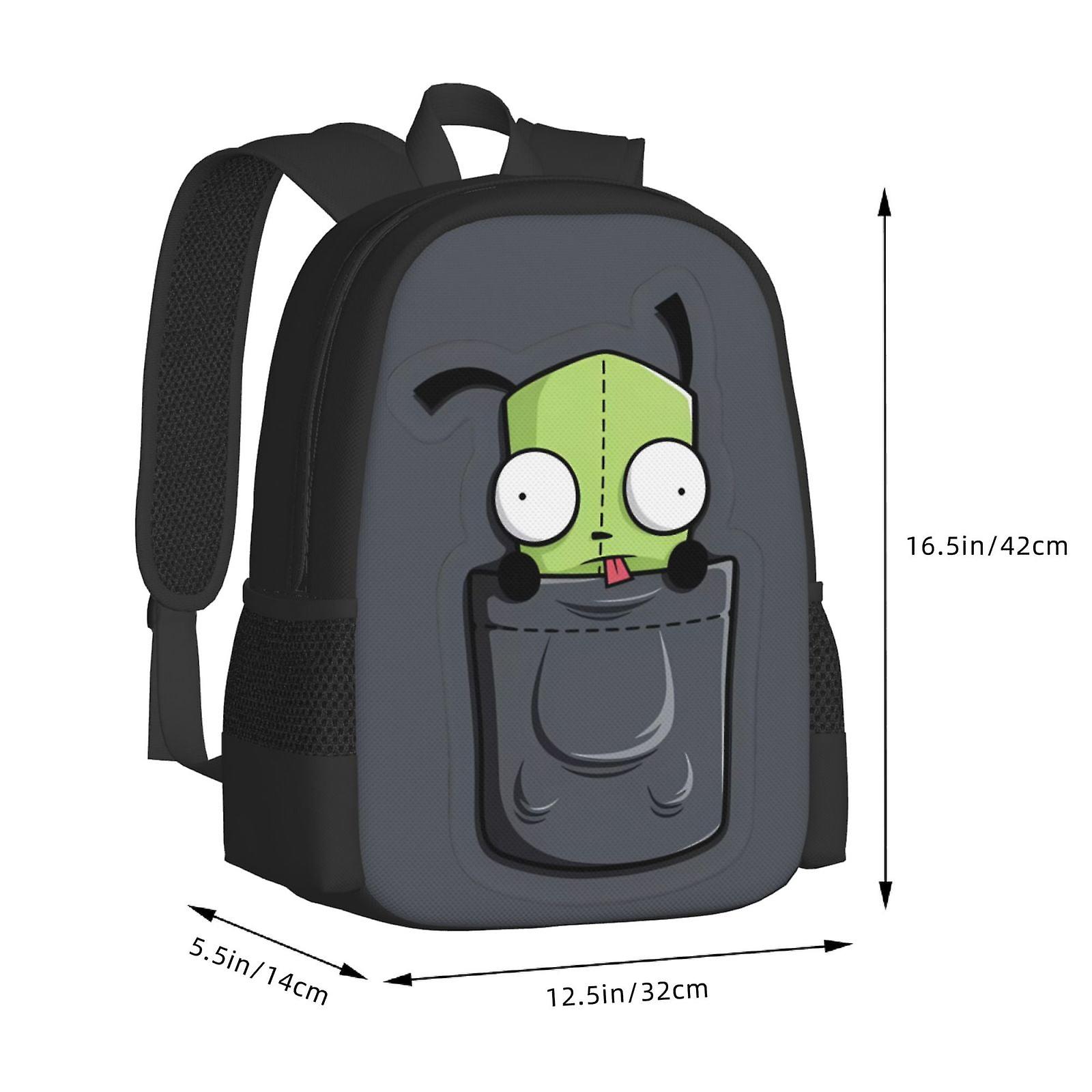 j194 Invader Zim Backpacks Large Capacity Laptop Backpack Boys Girls ...