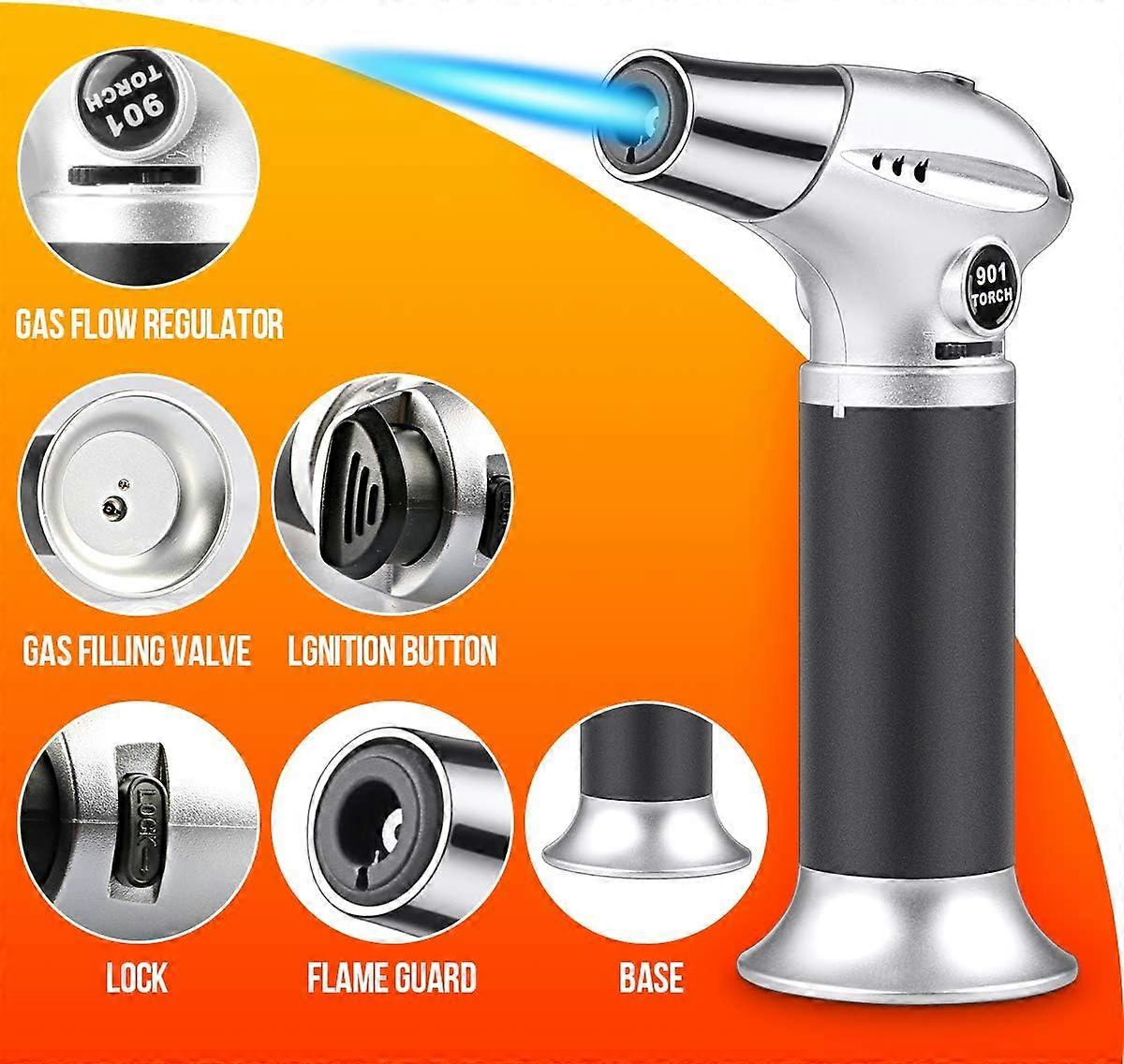 Flamed kitchen burner Butane gas burner, safety lock and stainless ...