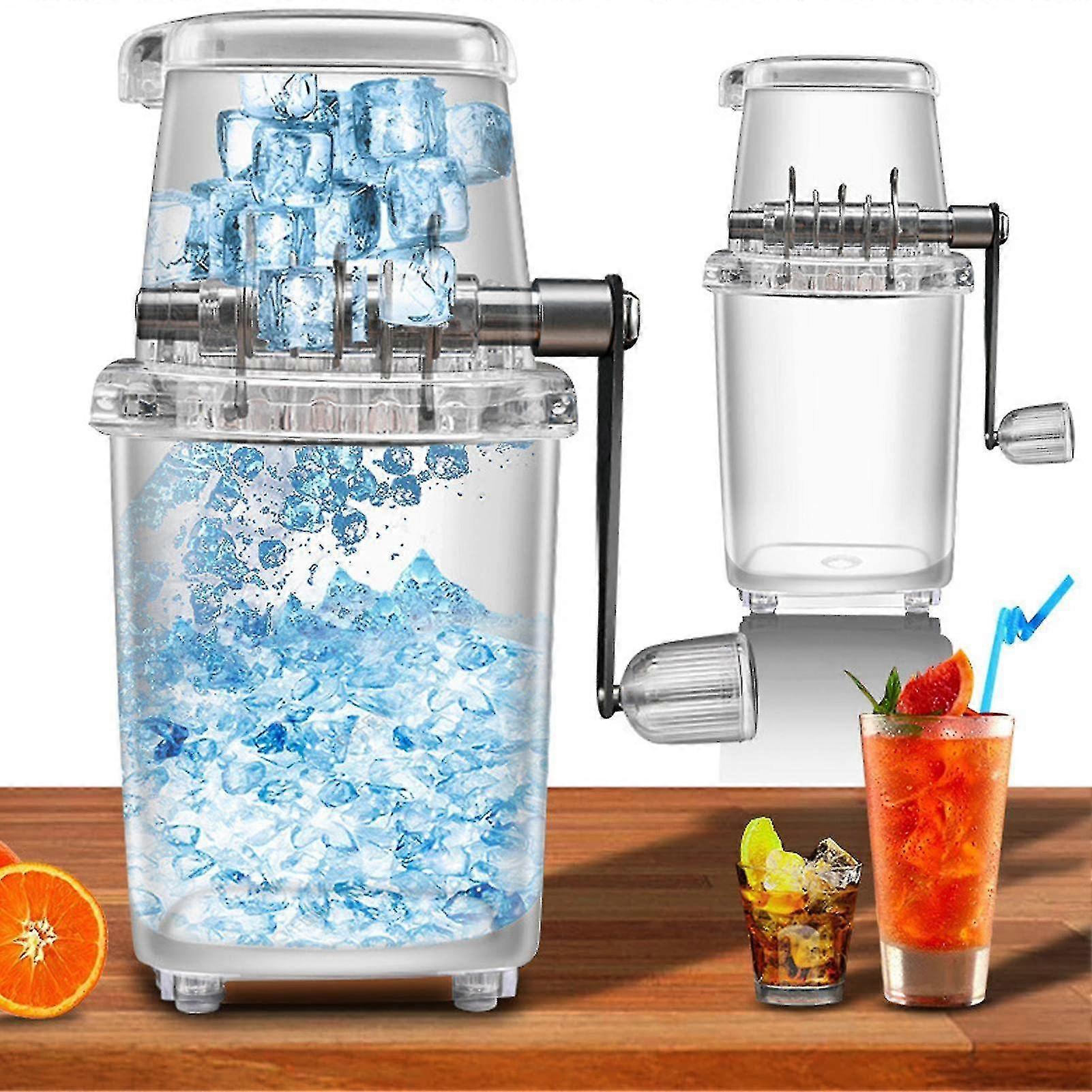 Ice Crusher Manual Rotary Ice Crushers Cocktails Slush Machine Ice Cube ...
