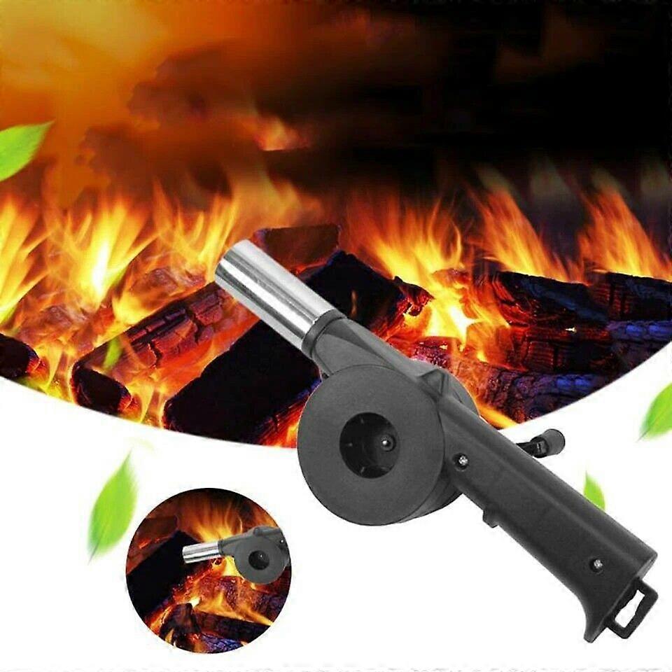 BBQ Fan Air Blower Fast Fire Starter Portable Mini Manual Hand Crank ...