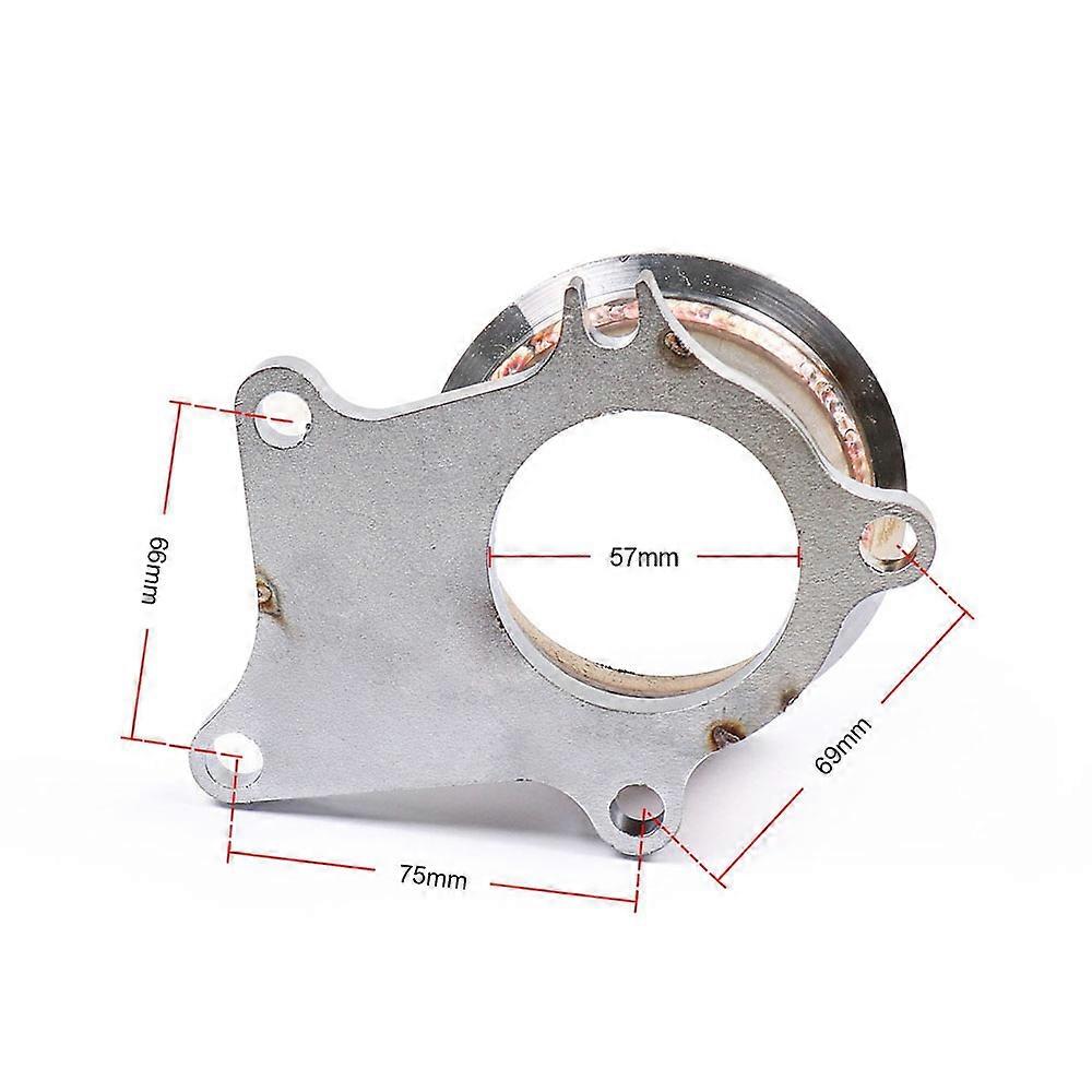 Turbo Adaptor Stainless Steel Adapter for T3/T4 Turbo 5 Bolt to 3 inch ...