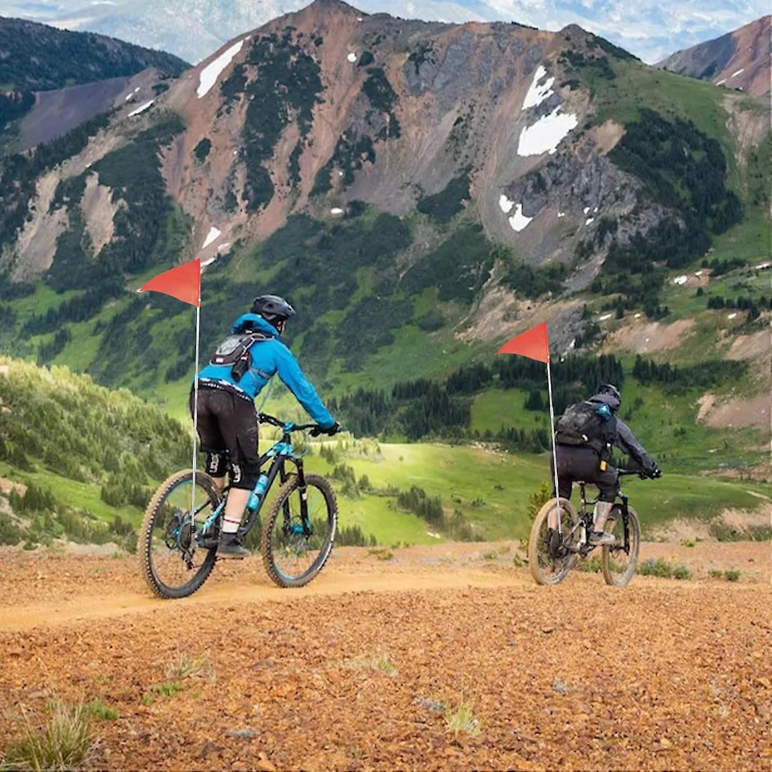 1 Set 6Ft Bike Flag with Pole and Mounting Bracket,Adjustable High ...