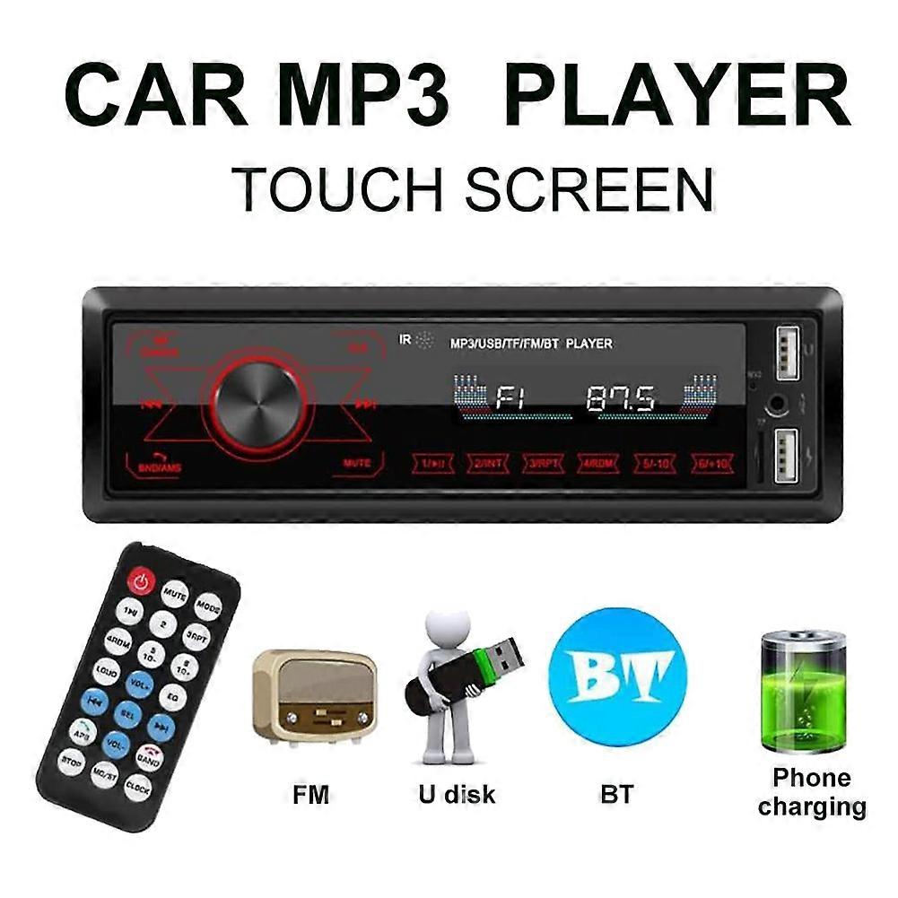 Car Stereo Bluetooth Touch Screen Car Radio Bluetooth 4X60W 7 Colours ...