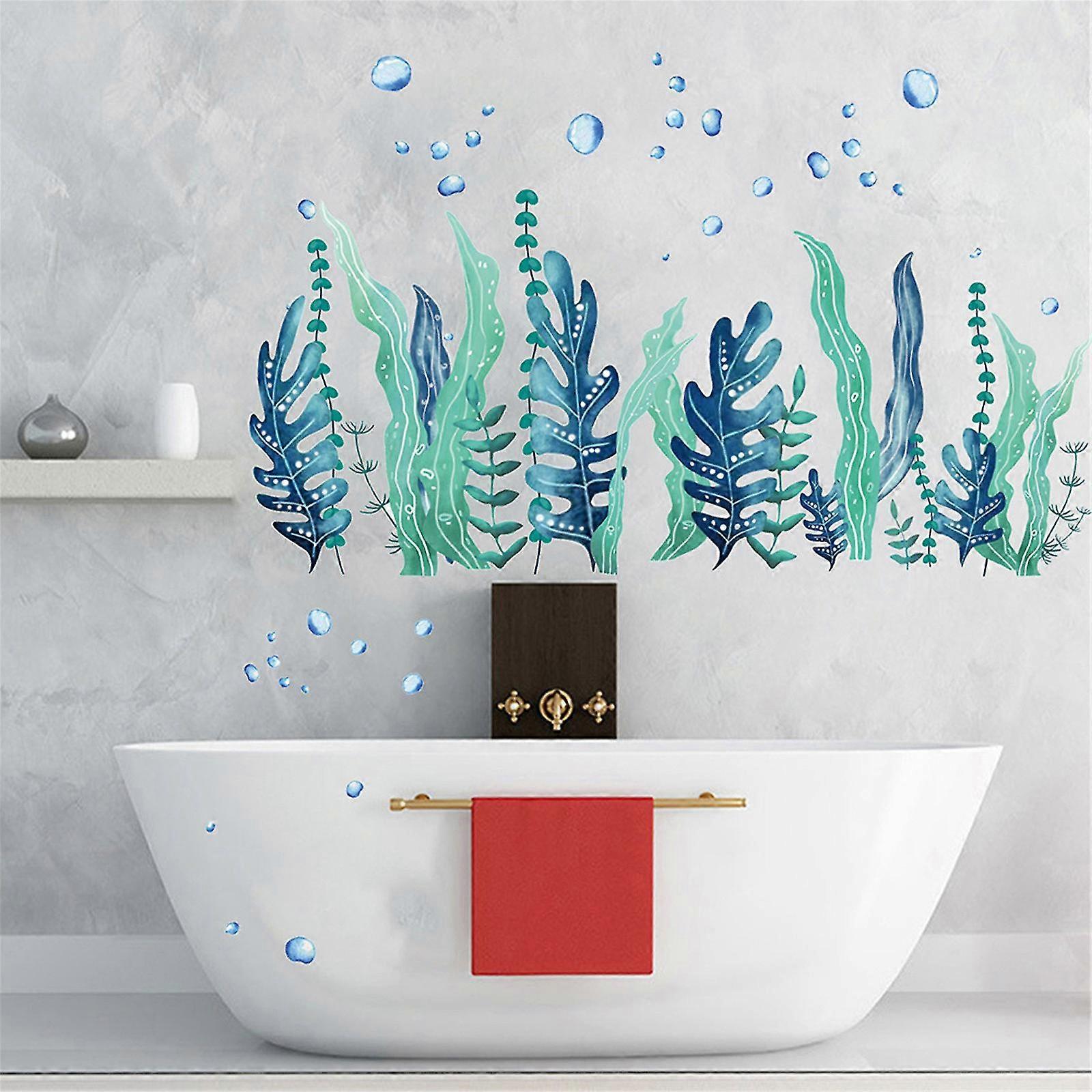 Wall Stickers Ocean Grass Colorful Seaweed Wall Sticker Sea Wall ...