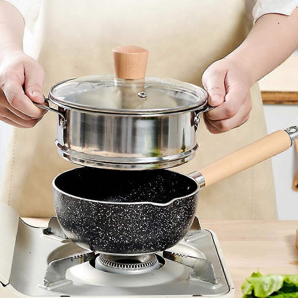 Japanese Aluminium Snow Pan Induction Milk Pot Cooking Pot Non-stick ...