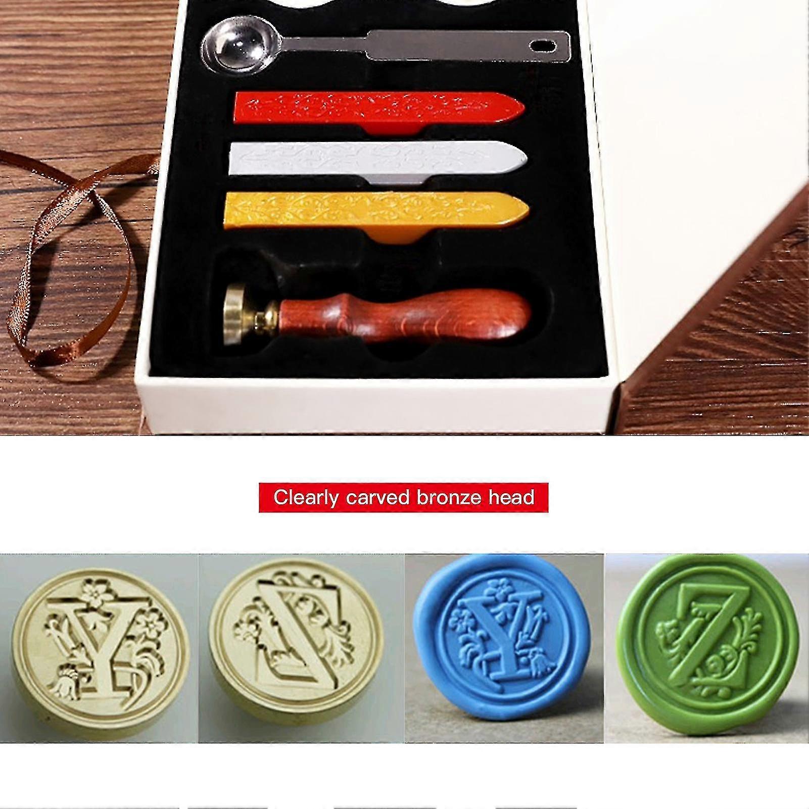 Wax Seal Stamp Kit Classic Wax Stamps With Sealing Wax Sticks For Cards ...