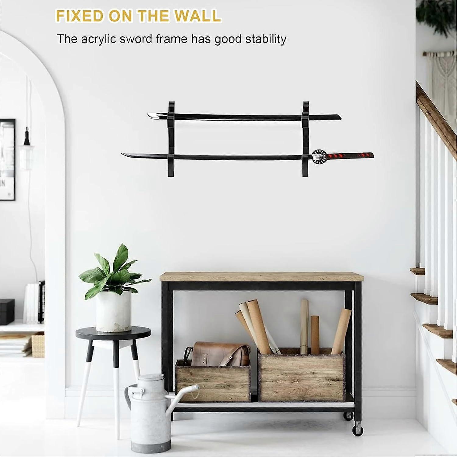 Pack Katana Holder Wall Mounted Katana Rack 2 Tier Saber Holder Hooks ...