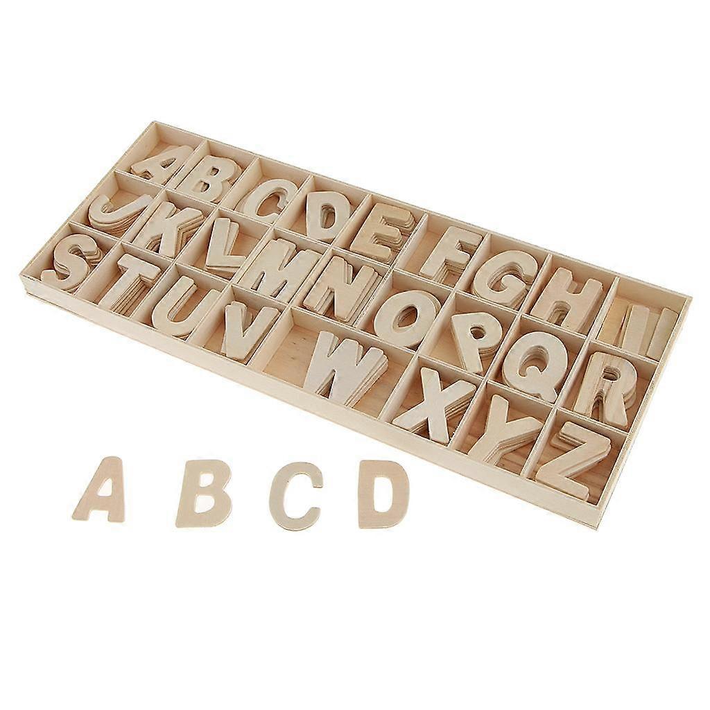156 Pieces Totally Wooden Capital Letter Wood Upper Case Letters A to Z ...