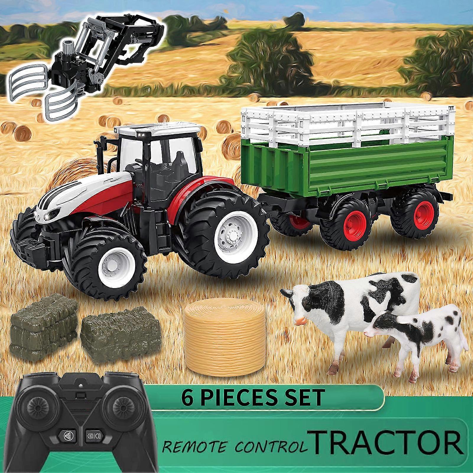 Remote Control Tractor, 1 : 24 Scale 2.4ghz Remote Control Tractor Toy ...
