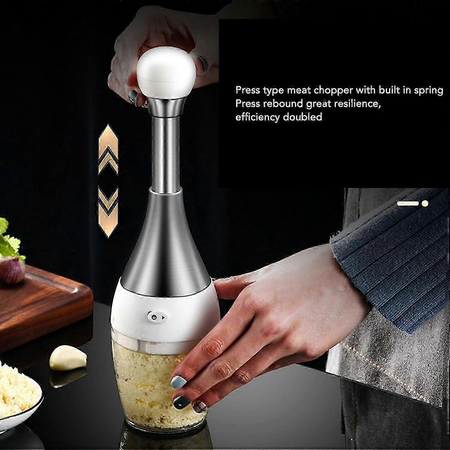 Manual Food Chopper, Mini Hand Held Food Press Mincer Garlic Onion ...