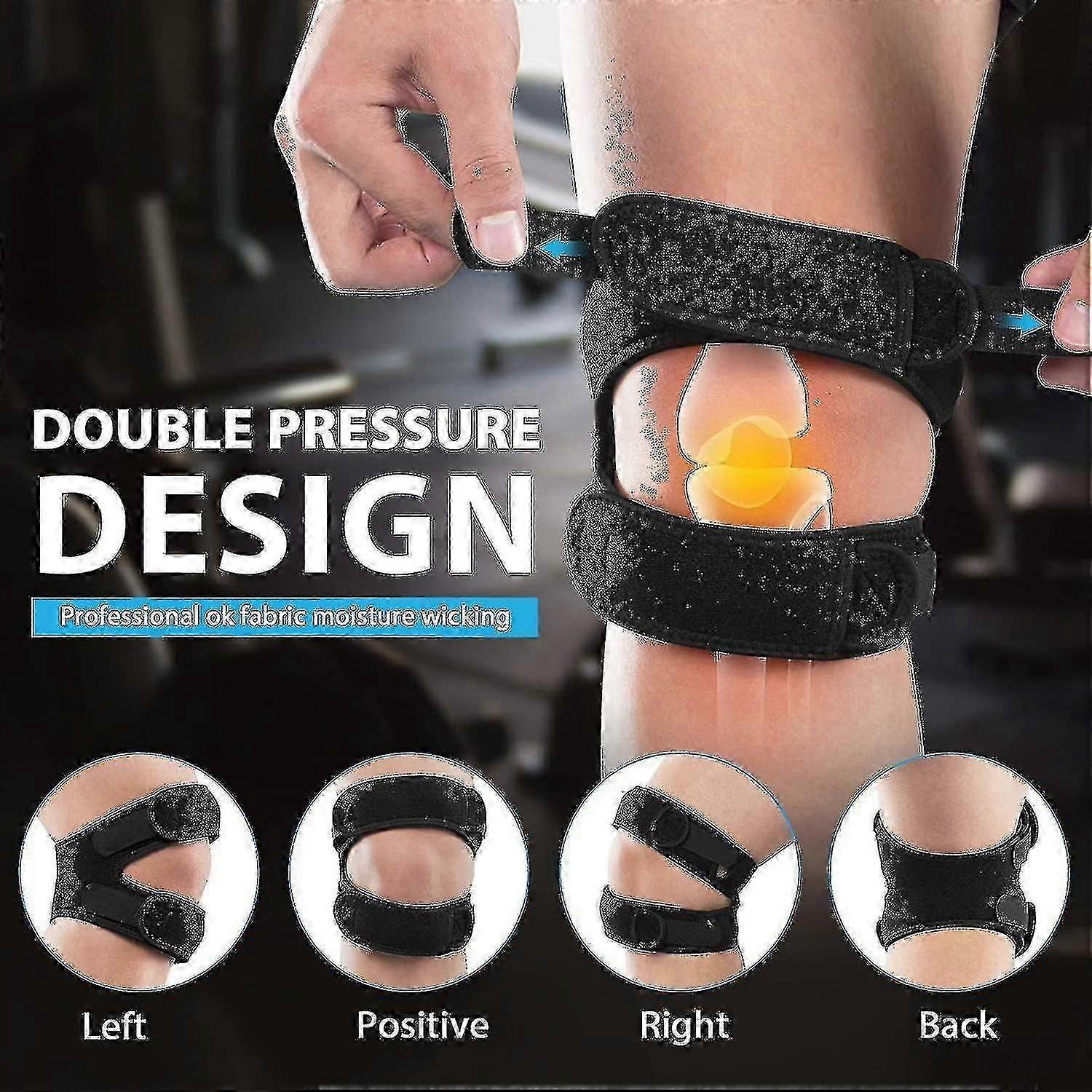 Patellar Tendon Support Strap 2 Pack, Knee Pain Relief And Patella ...