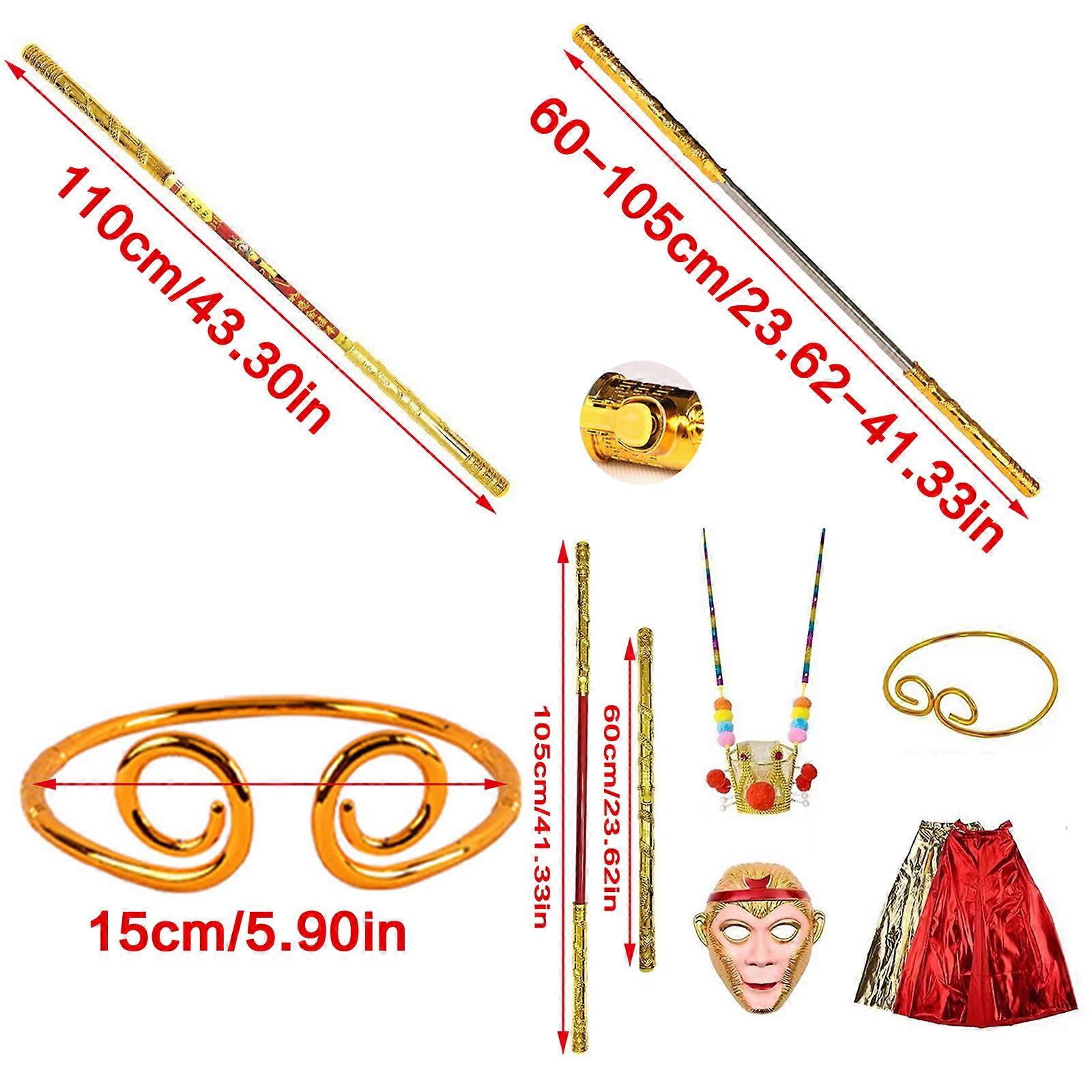 Wukong Costume Sun Wukong Mask Wukong Stick Wukong Headband Halloween ...