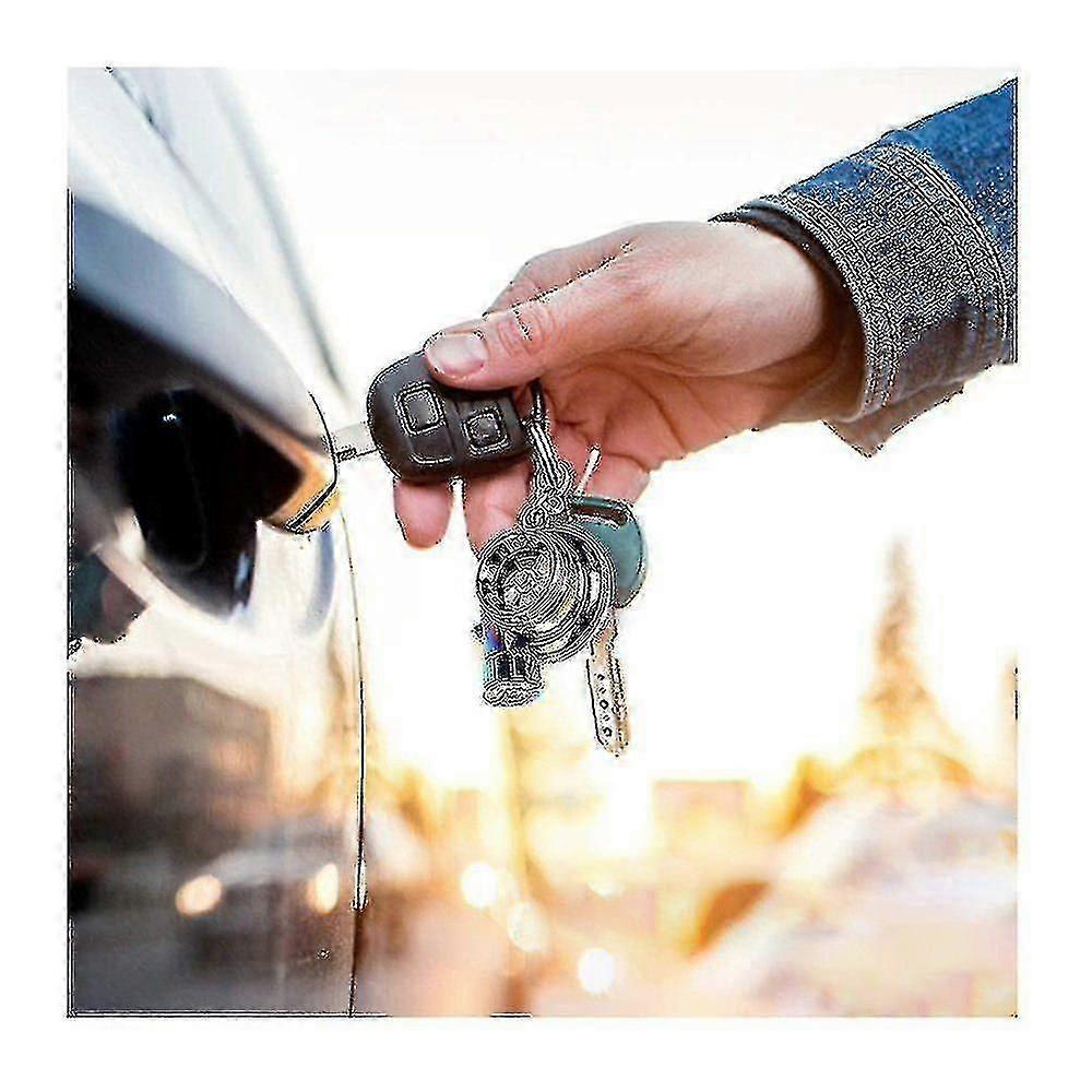 Car Metal Keychain Sound Turbo Key Plain Bearing Spinning Model Turbine ...