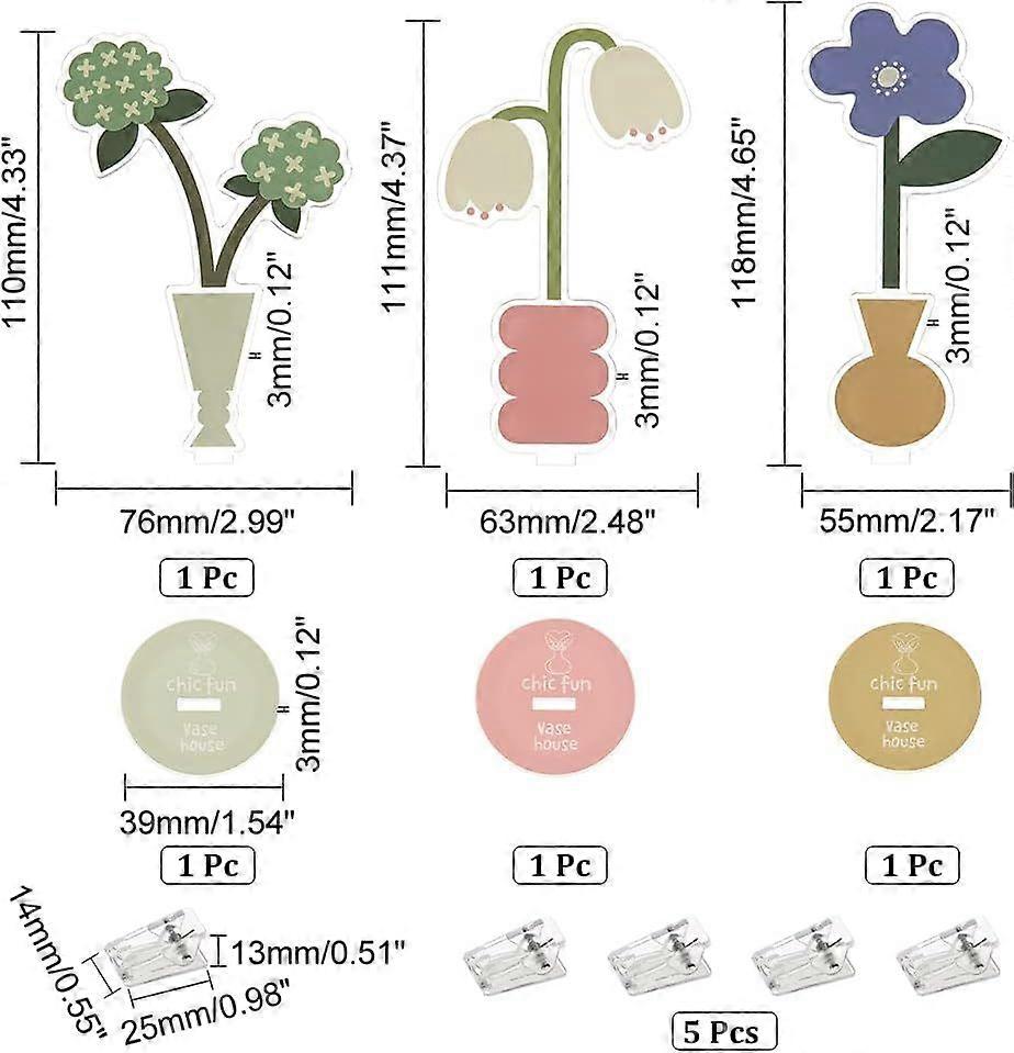 3Style Desk Memo Holder Stand Set Flower Table Photo Display Memo ...