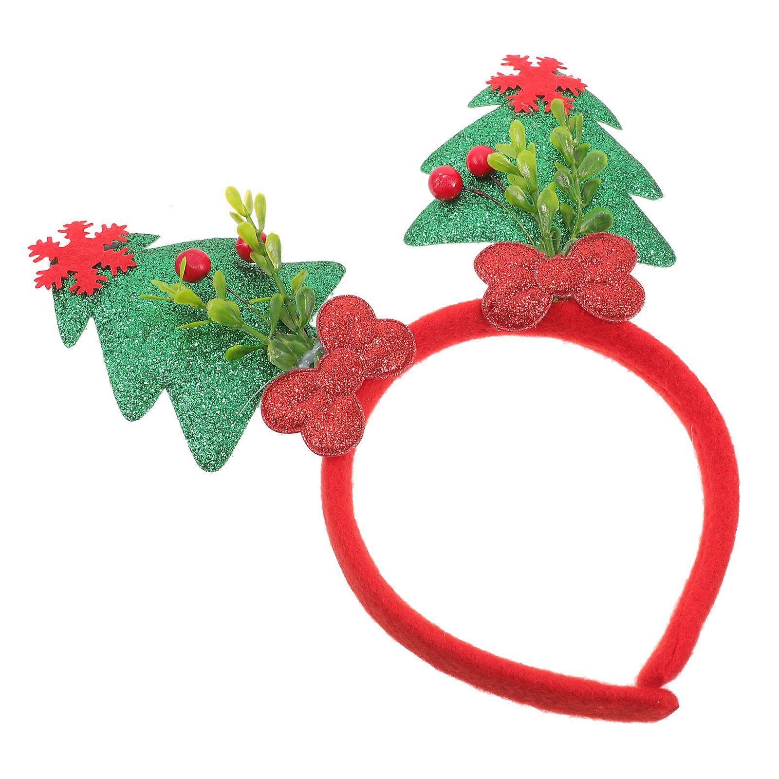 Christmas Headband Green Christmas Tree Headband for Holiday 5Pcs Set ...