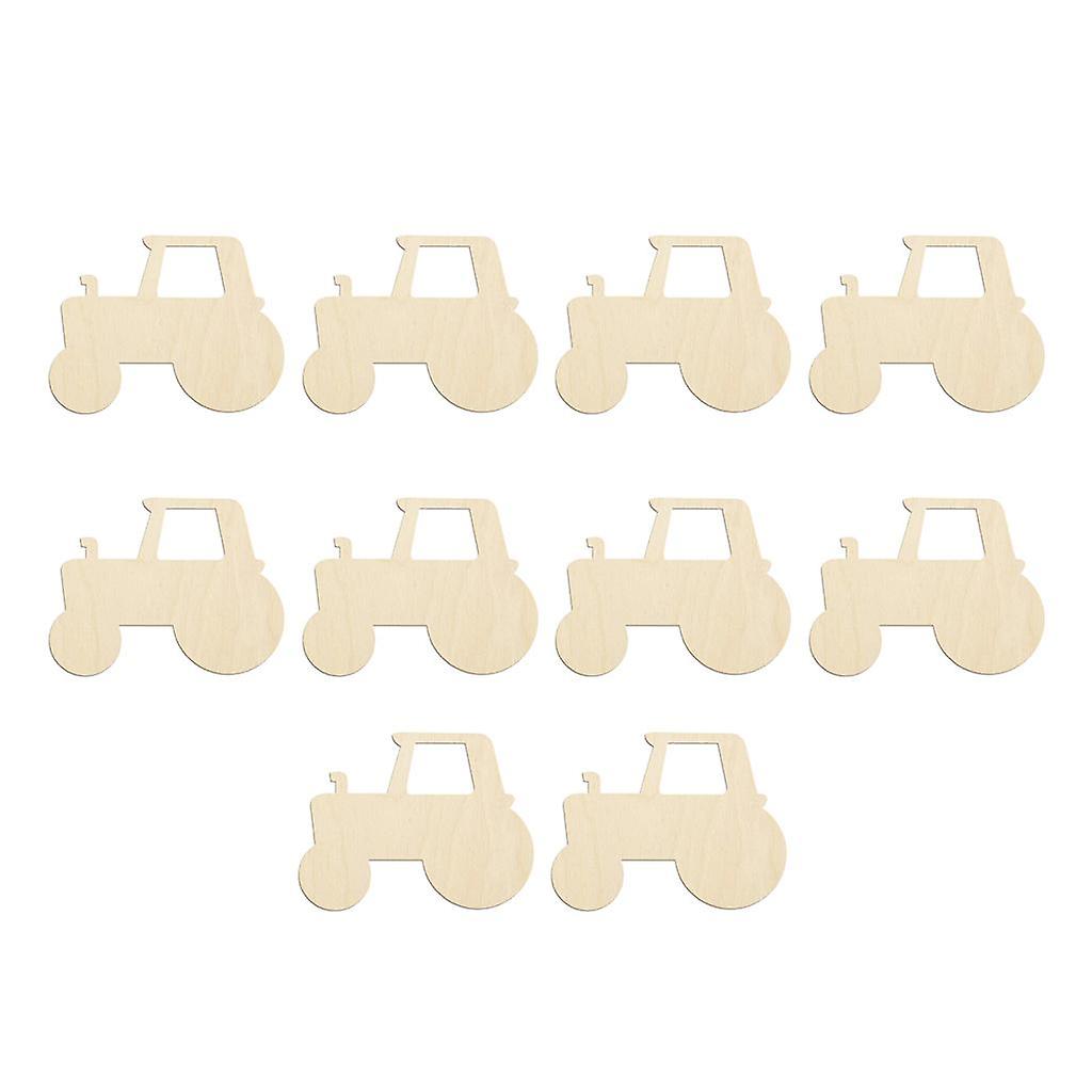 20Pack Blank Tractors Cutout Wooden Chips Scrapbooking Embellishment ...