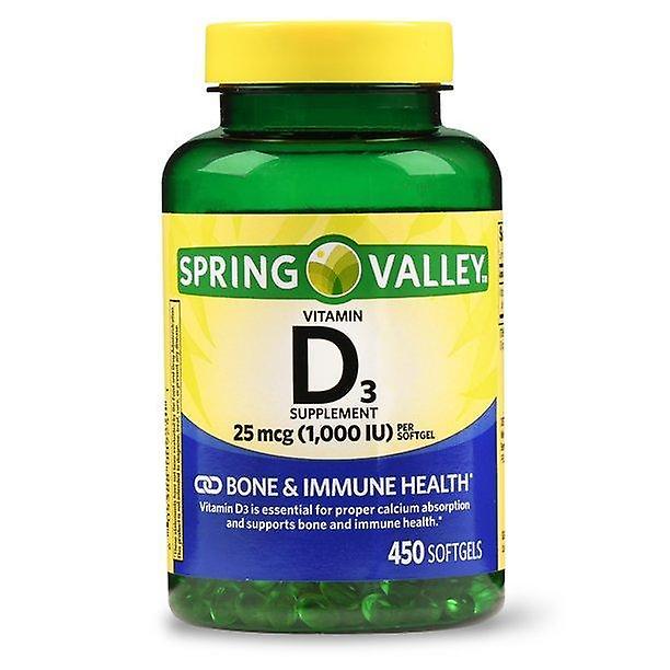 Spring valley vitamin d3 softgels, 1000 iu, 450 count | Fruugo UK