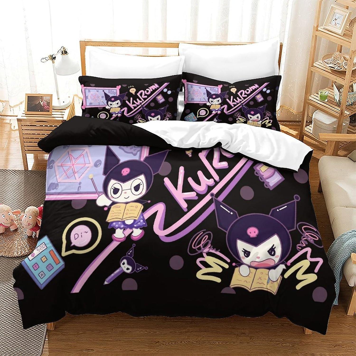 HOUKIG Kuromi 3D Print Anime Characters Quilt Cover for Boys Girls ...