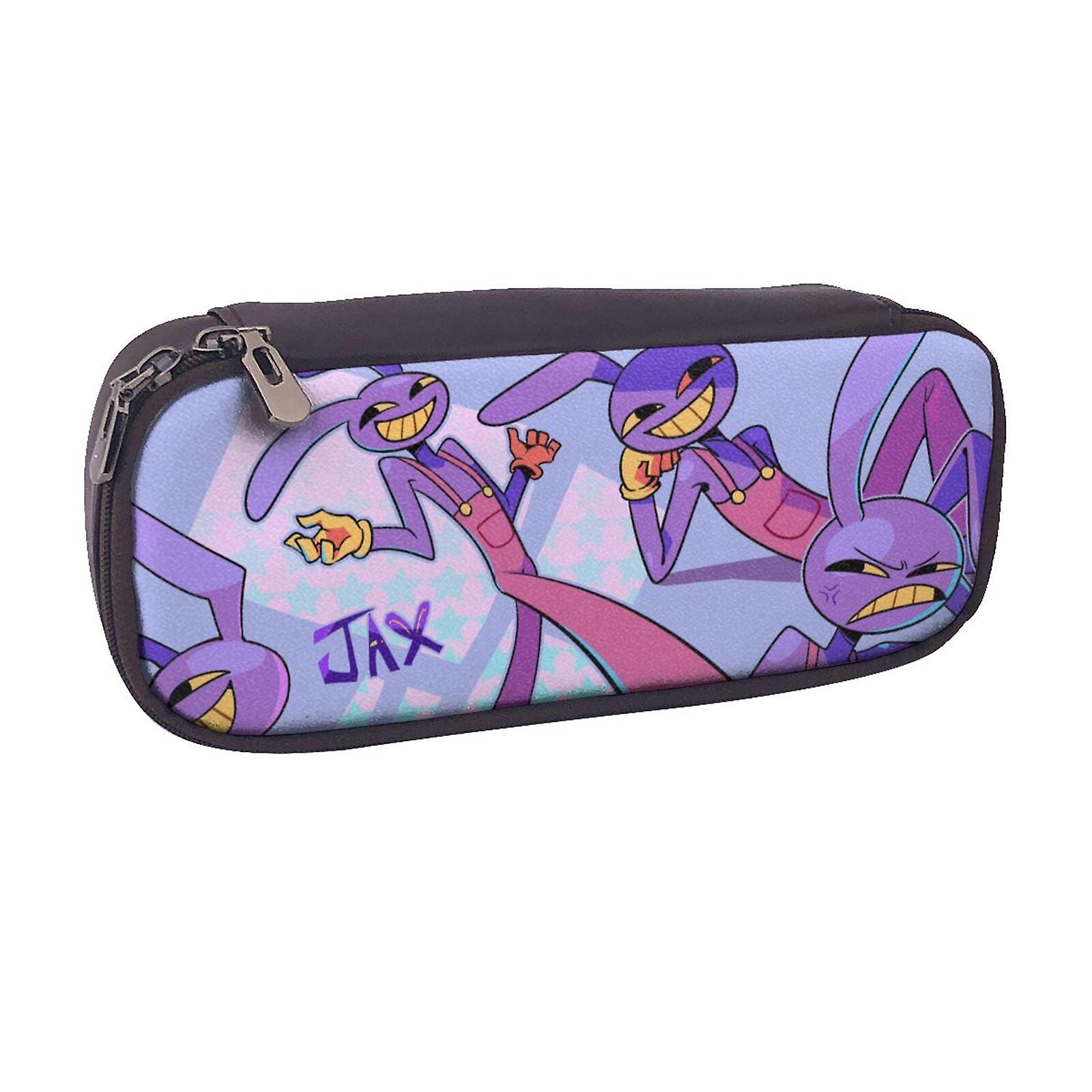 The Amazing Digital Circus Jax Leather Pen Bag Brown Pencil Case Holder ...