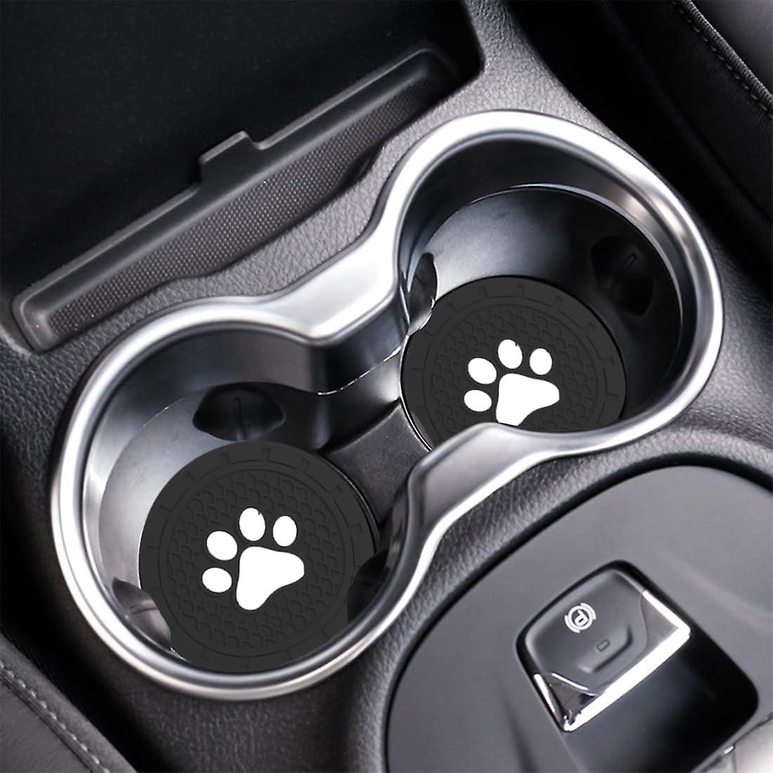 4 Pcs Universal Car Coasters Anti-Slip Silicone PVC Cup Holder Thick ...