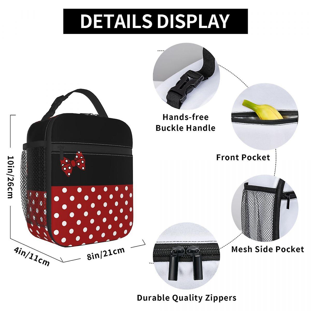 Custom Diy Cute Cartoon Minnie Character Lunch Bag Men Women Cooler ...