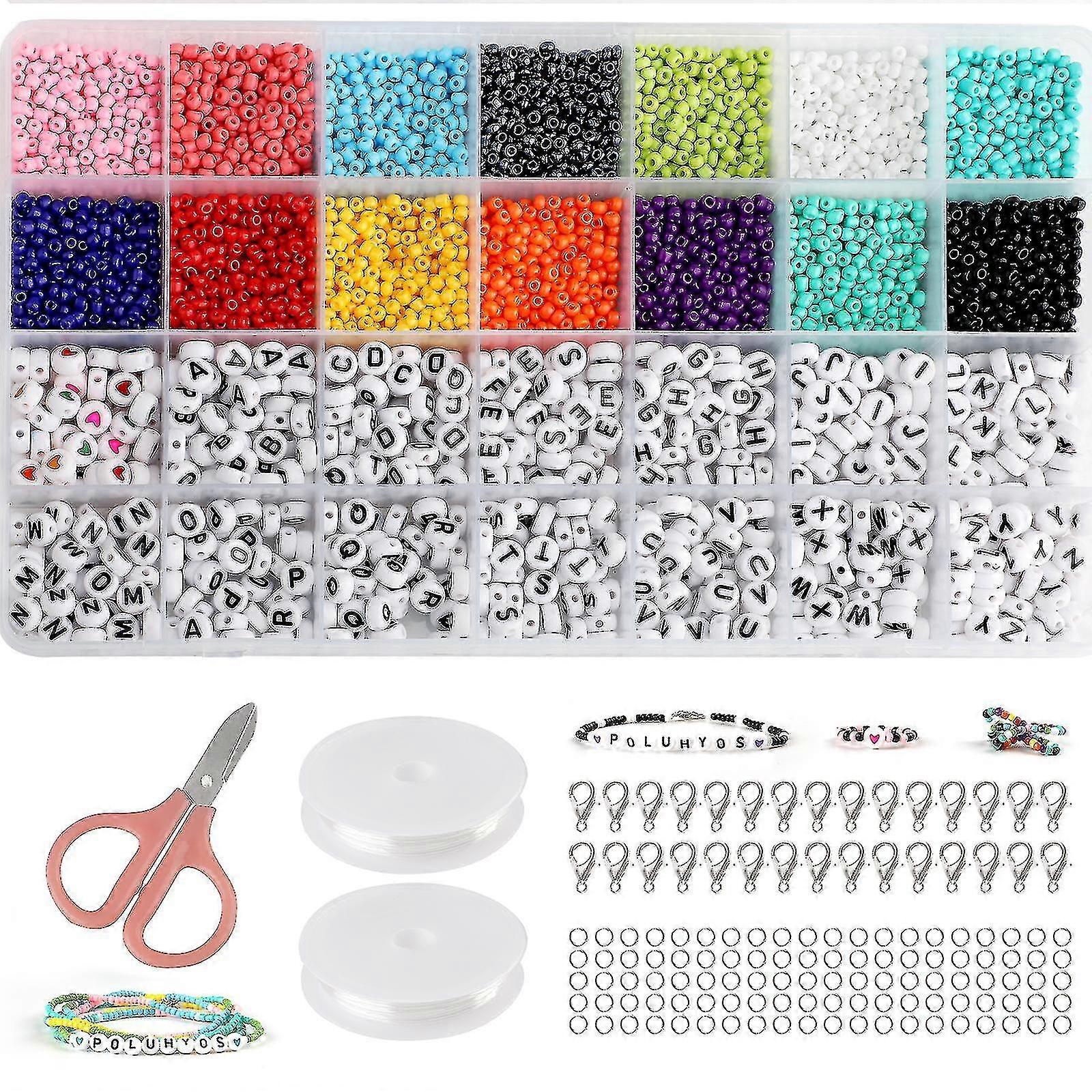Beads For Beading Glass Beads Set Beads Beading And Letter Bead | Fruugo UK