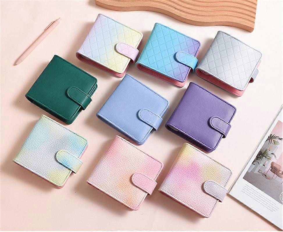 B6 A8 Square MacaronTie Dye Color Change PU Leather DIY Binder Notebook ...