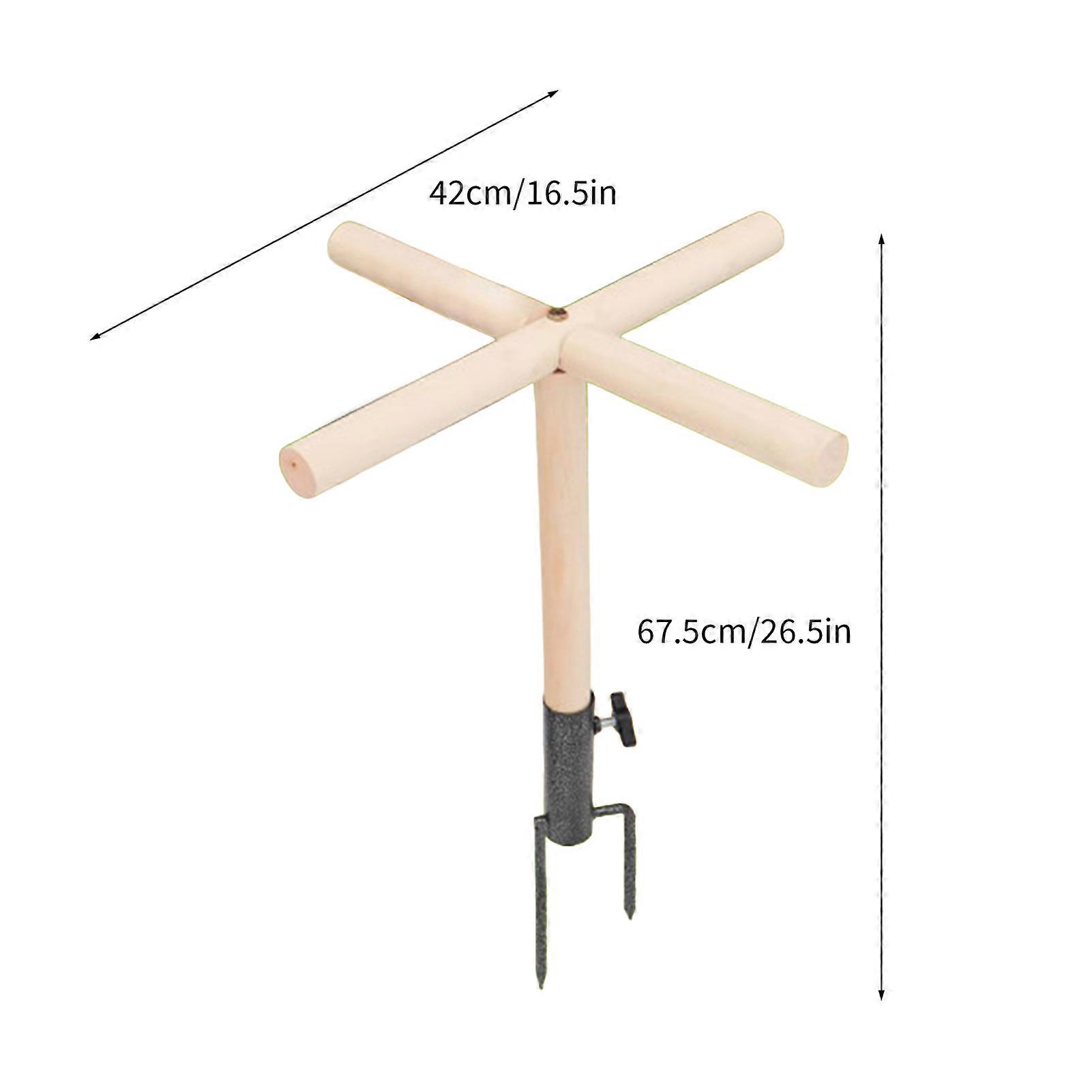 Chicken Perch Toy Wooden Chick Perch Stand with Metal Ground Stake Coop ...