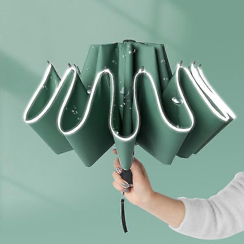 Automatic Umbrella Reverse Folding Business Umbrella With Reflective ...