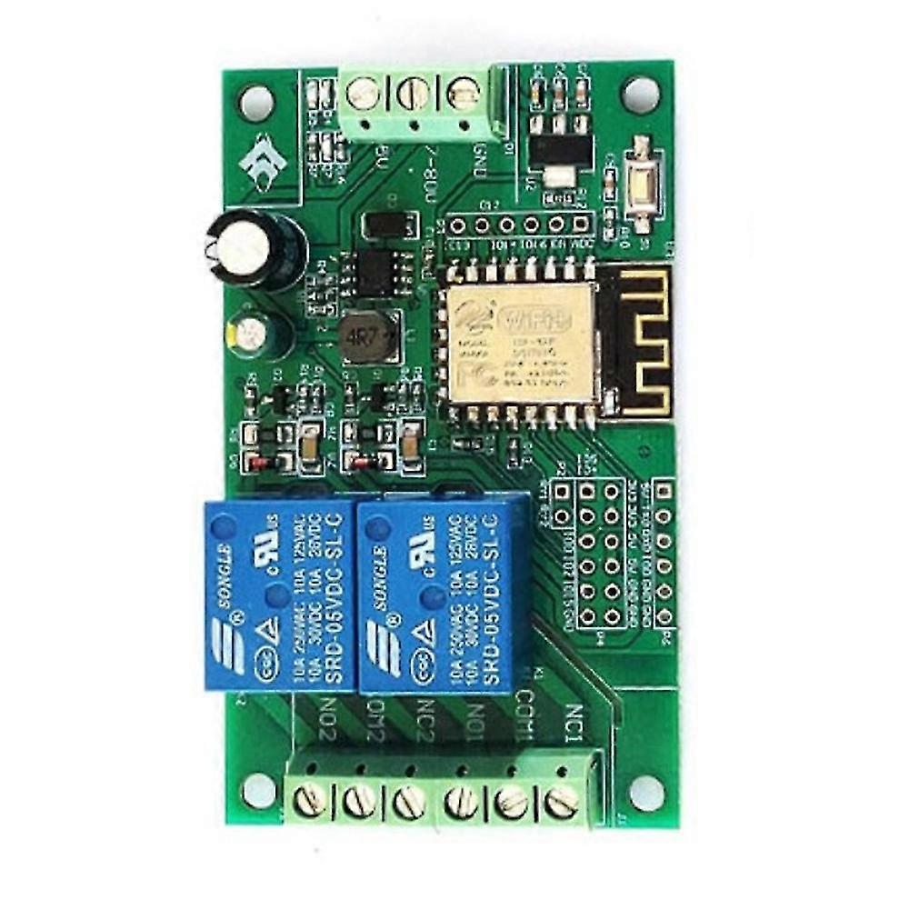 Esp8266 Esp-12f Wifi Relay Module 2channel 5v/8-80v Network Relay Switch For Ide Smart Home App ...