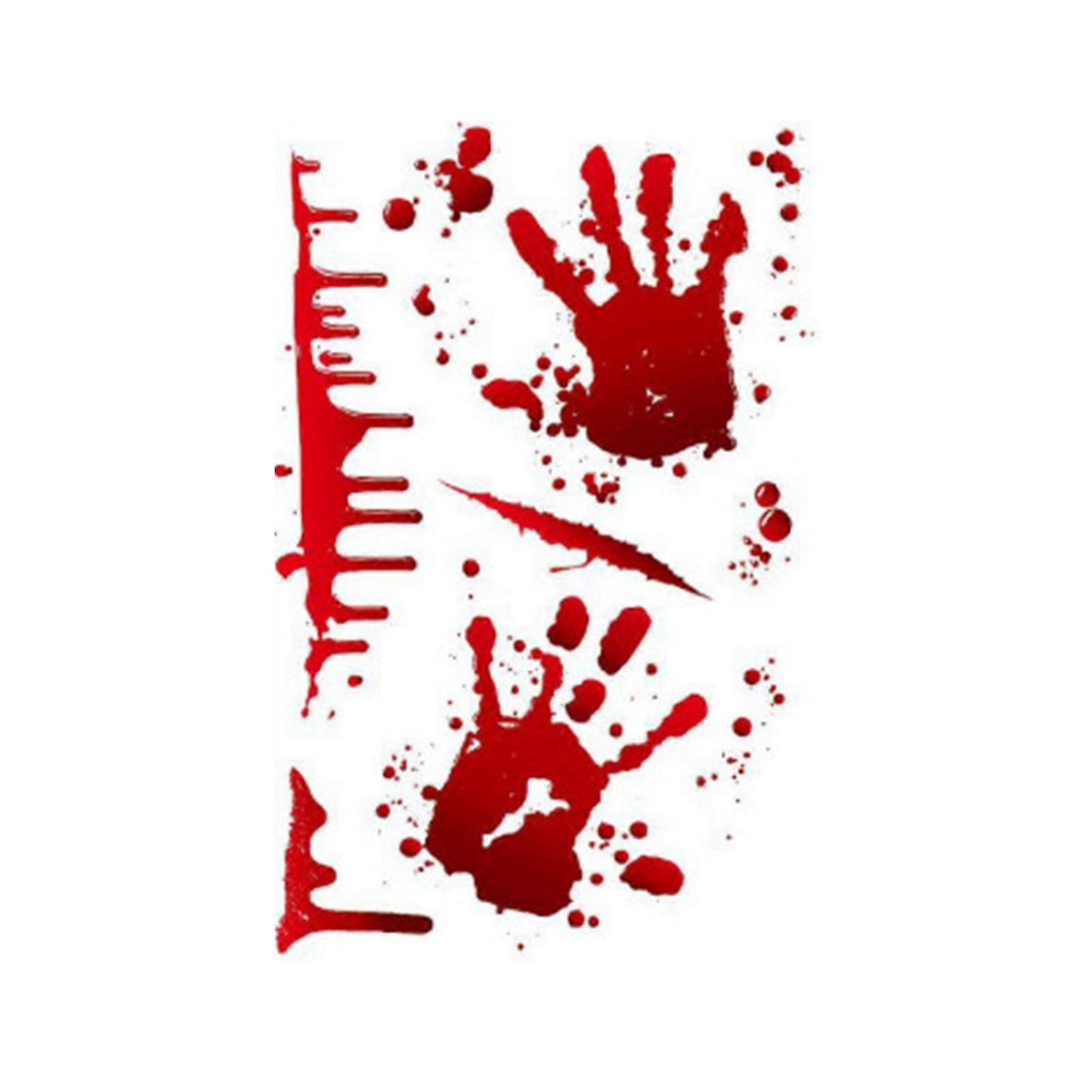 1 Sheet Red Blood Sticker Car Funny Halloween Theme Bleeding Decal Self ...
