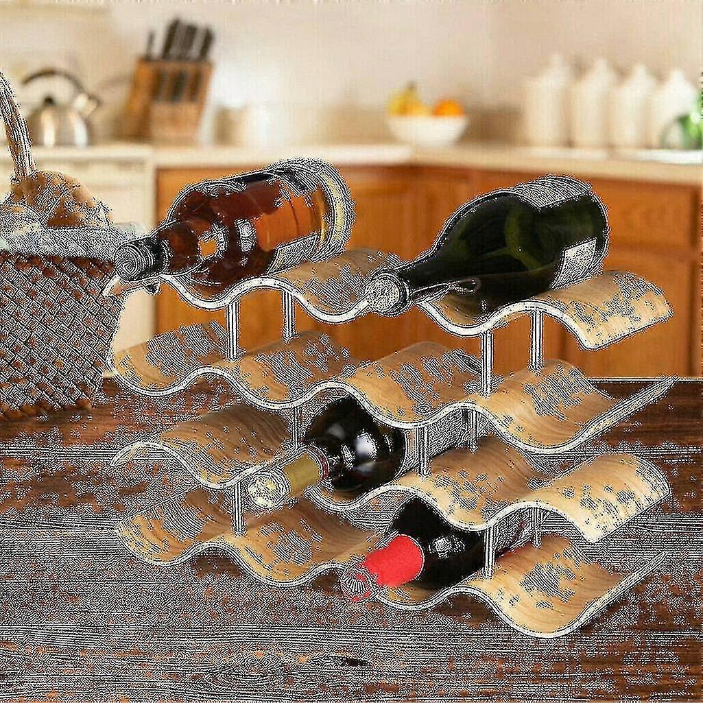 Wooden Wave Wine Rack/creative Home Grape Wine Holder Shelf Cabinet ...
