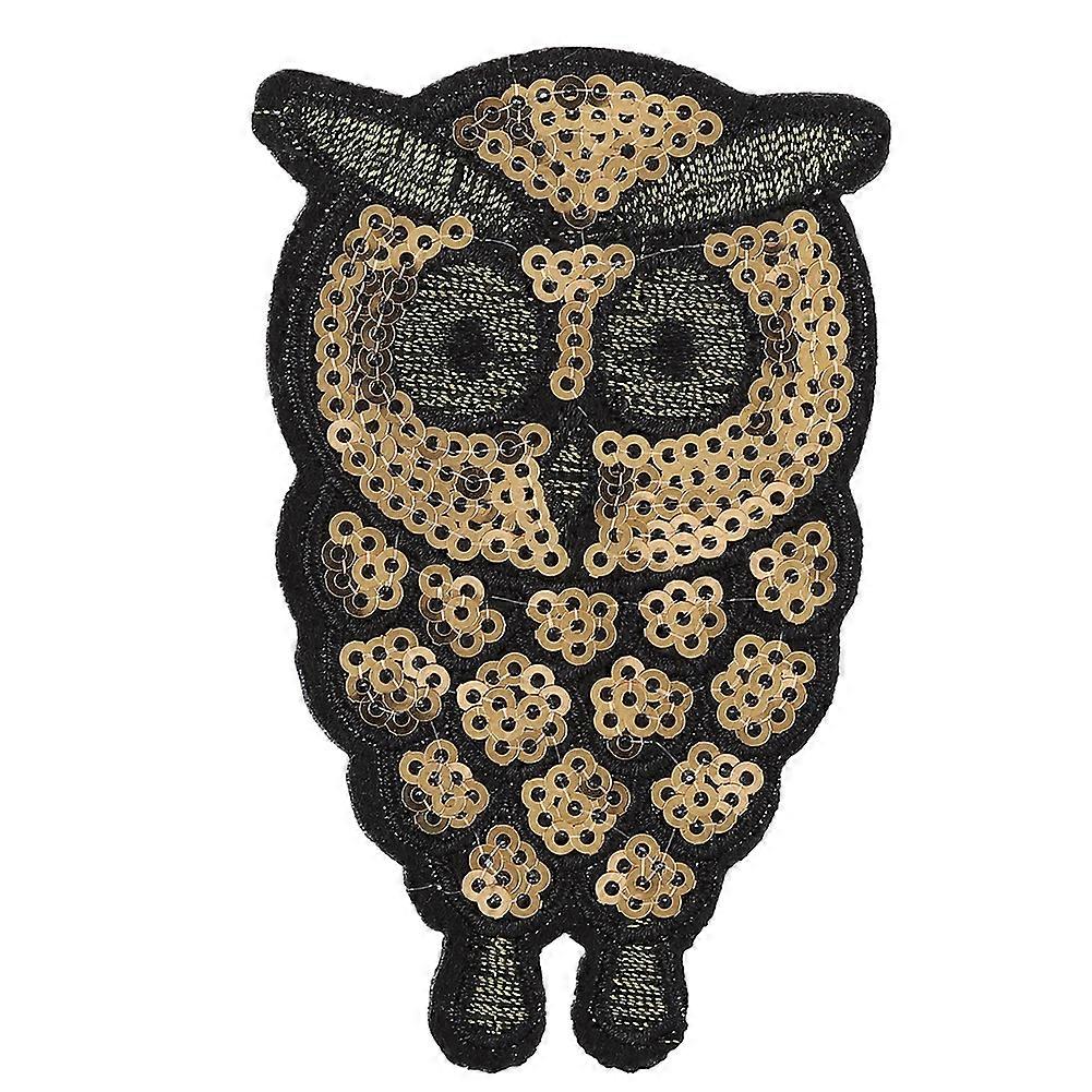 10pcs Owl Embroidered Patch Gold Little Animal Owl Clothes Applique ...