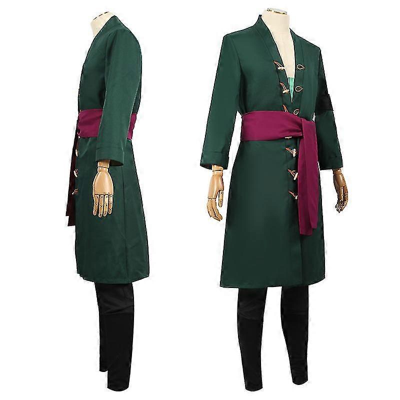 Anime One Piece Roronoa Zoro Cosplay Costumes Kimono Halloween Costumes ...