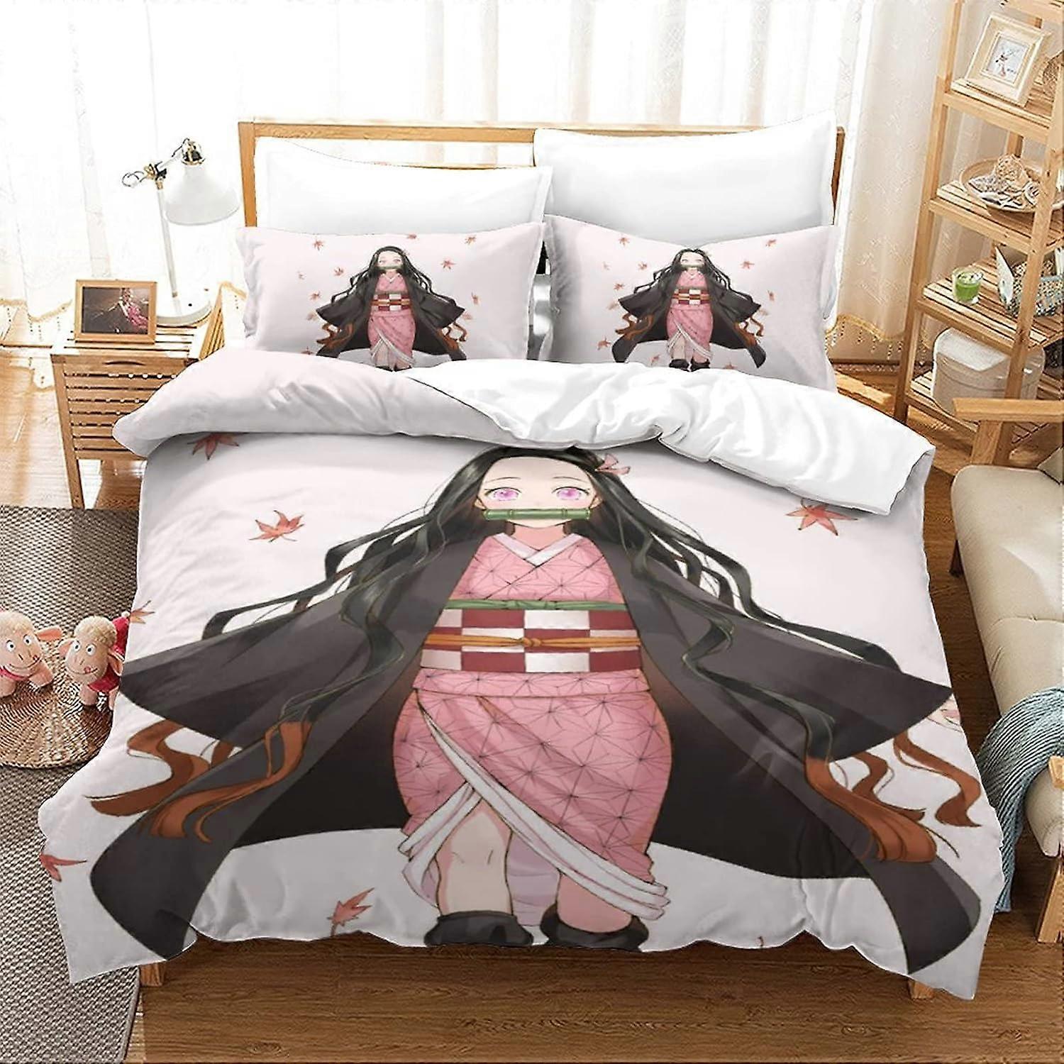 Demon Slayer Bedding Set with Printed Duvet Cover for Kids, Teens and ...
