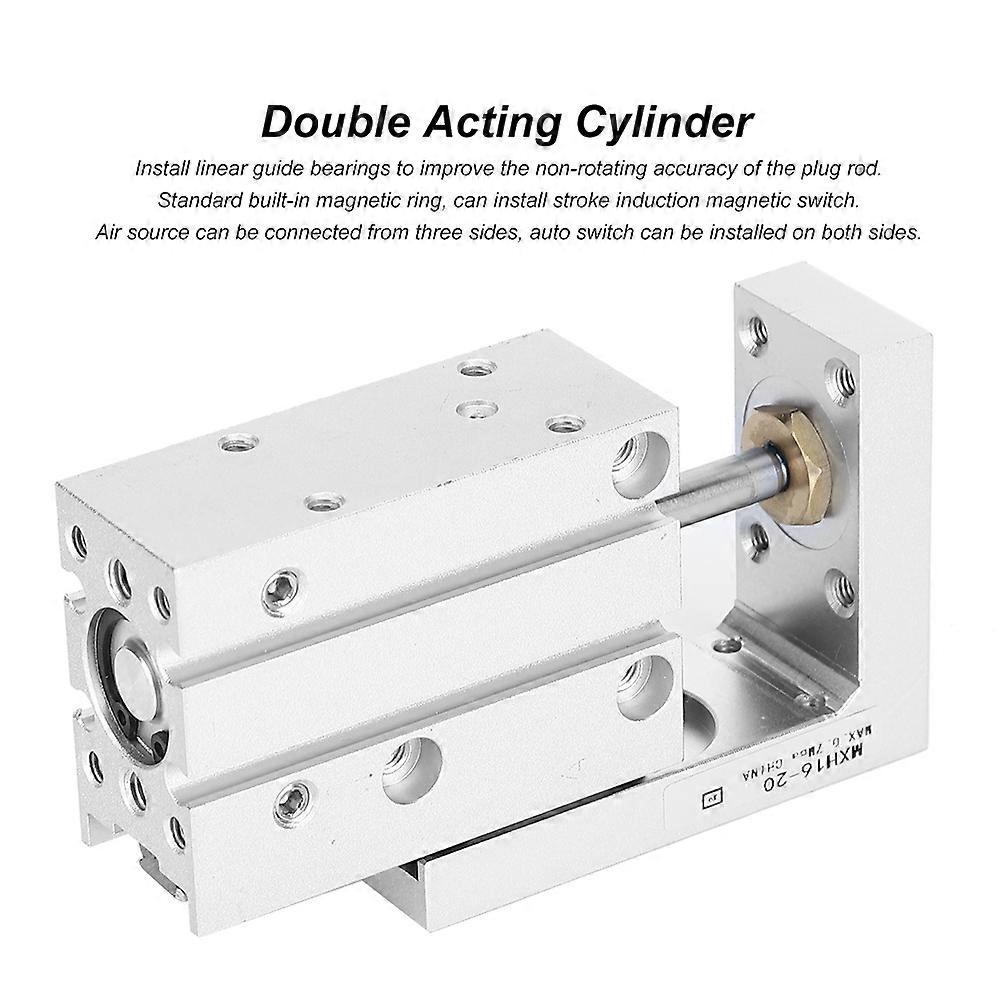 MXH16 Precision Linear Guide Rail Pneumatic Slide Table Cylinder Double ...