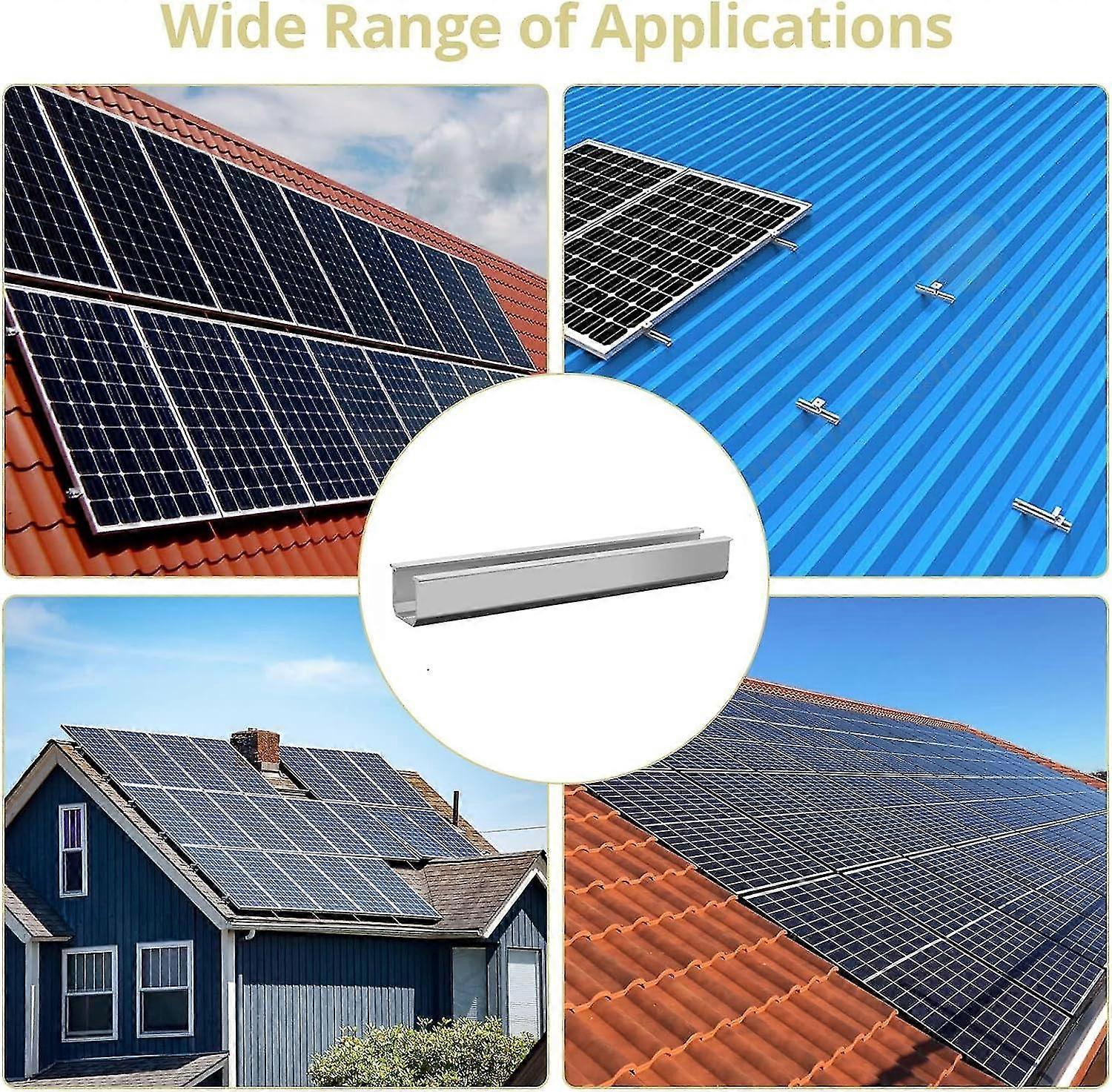 Panel Mounting Brackets, 6 Pieces 200mm Short Aluminum Mounting Rail ...