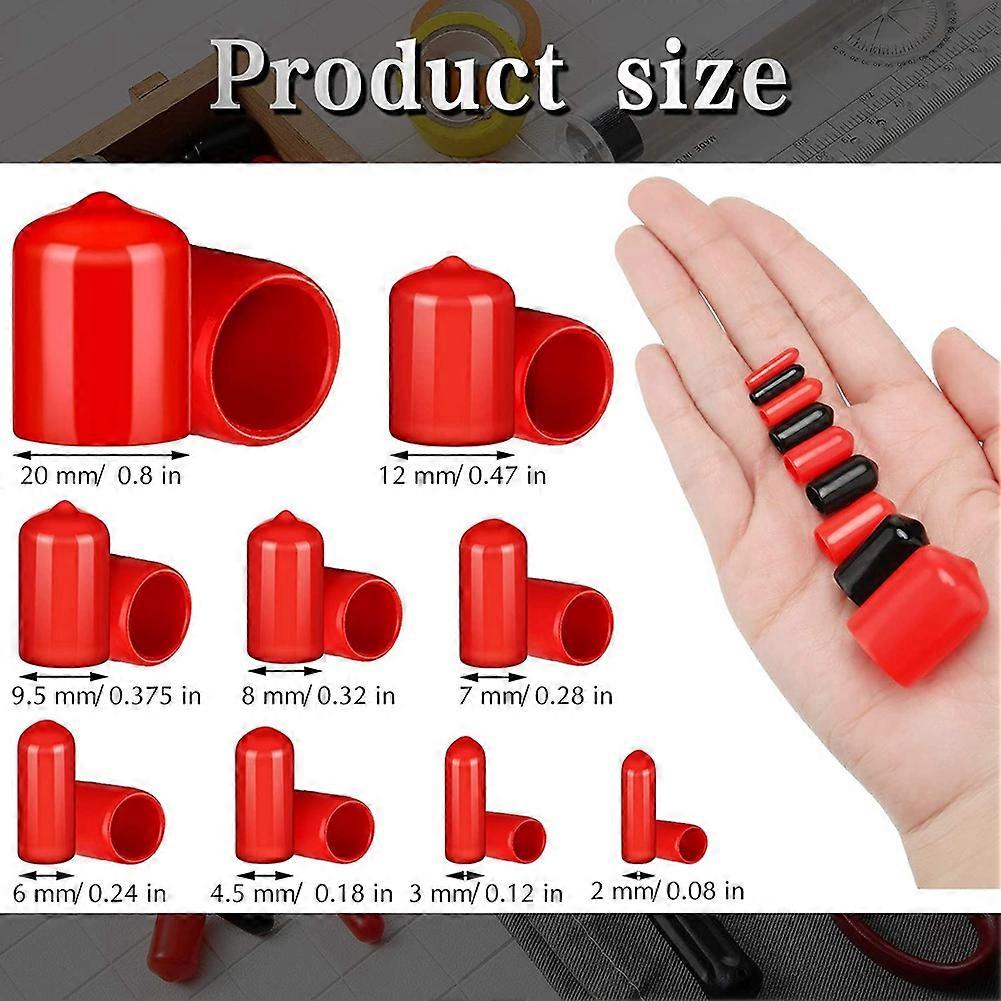 156 Pieces Flexible End Caps Bolt Screw Rubber Thread Protector Cover ...