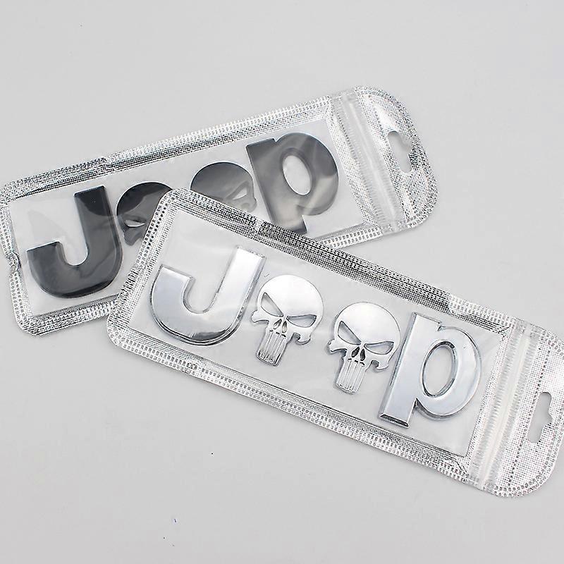 For jeep punisher car logo car sticker car sticker (silver),2024 Ping ...