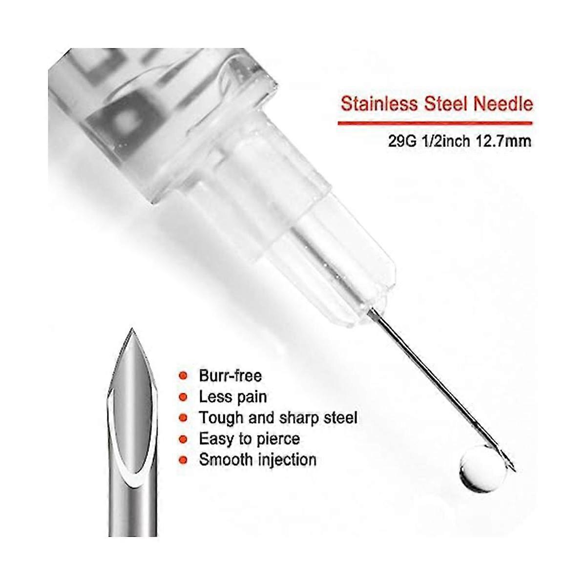 Disposable Sterile Syringe 1Cc 30Ga 1/2 Inch Needle,Individual Package ...