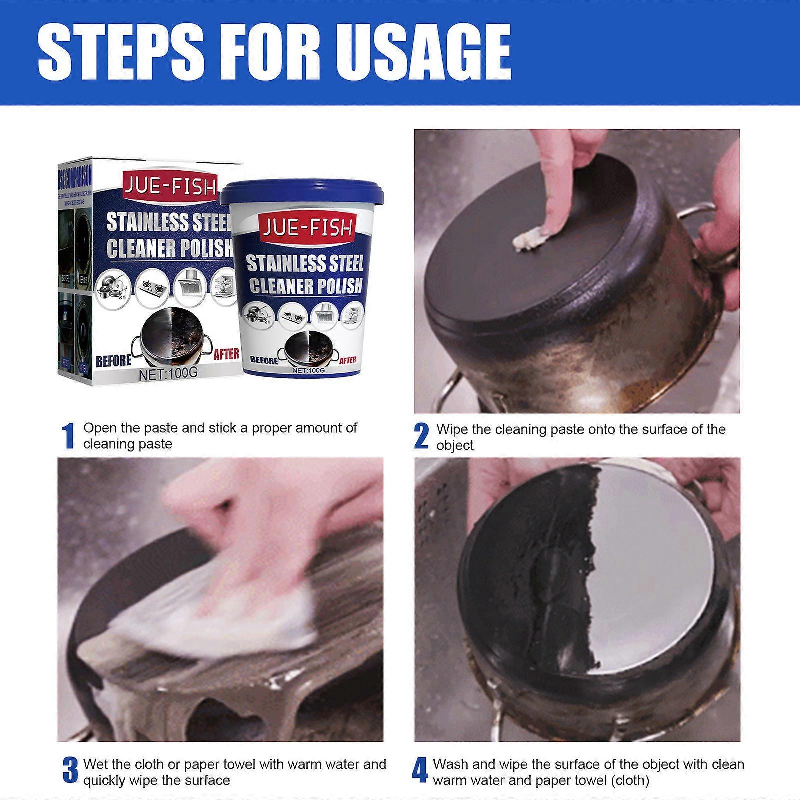 Stainless Steel Cleaning Cream, Kitchen Detergent, Pot Tools, Rust ...