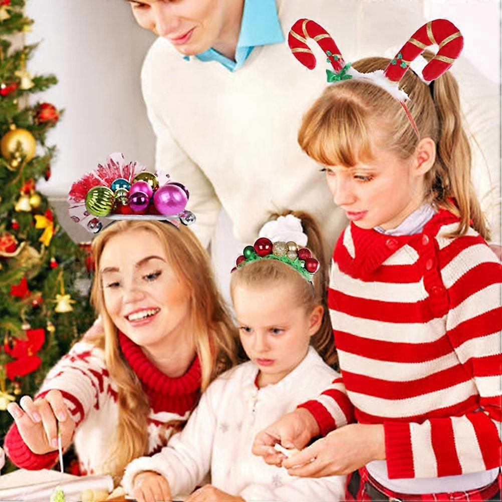 Christmas Headbands Xmas Sequins Hairball Santa Christmas Tree Headband ...