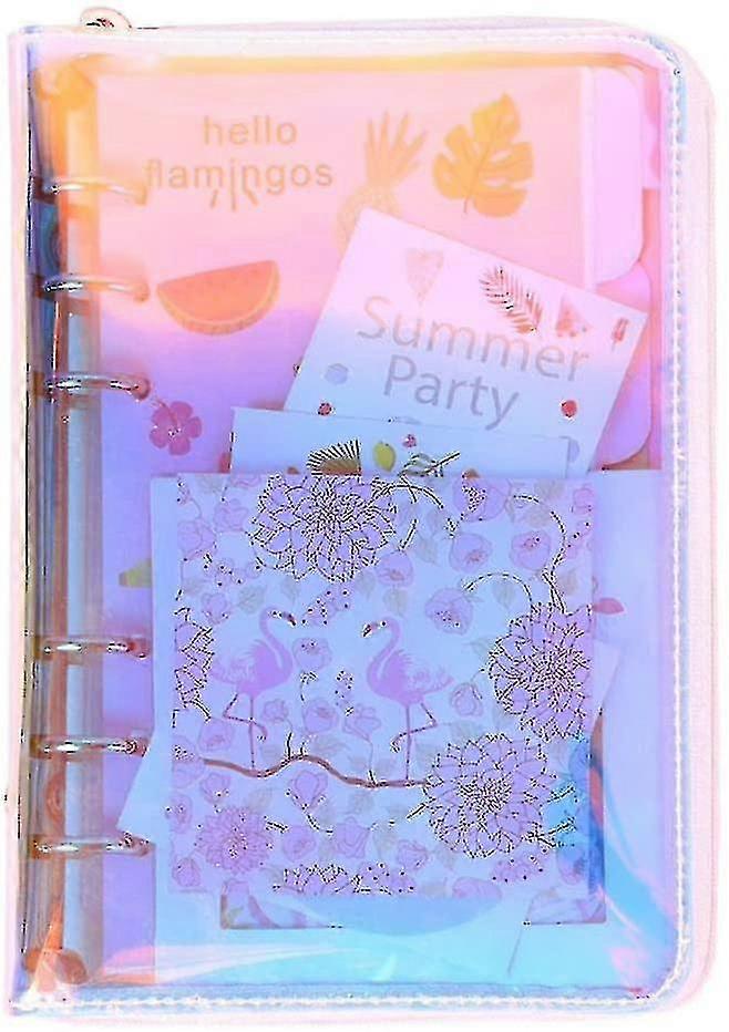 Personal Compact Zip Organizer, A6 6-ring Zipper Binder Planner Cover ...