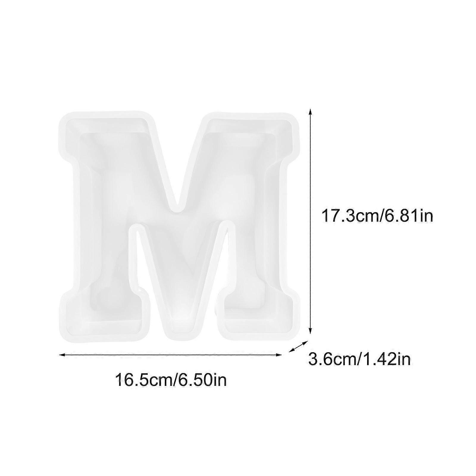 Large Alphabet Epoxy Resin Mould English Letter Silicone Mold 3D ...