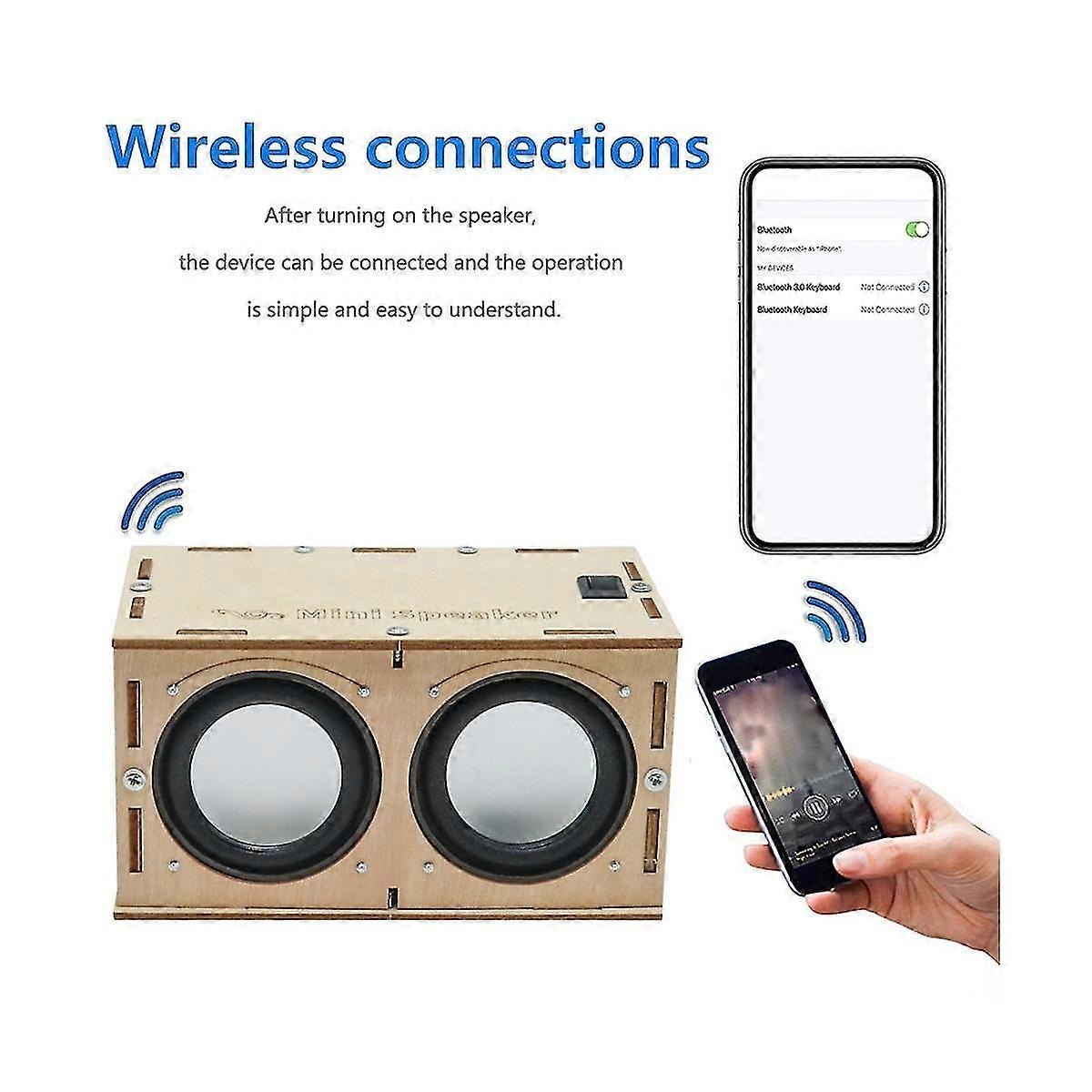 DIY Bluetooth Speaker Box Kit Elektronisk ljudförstärkare bygger ditt ...