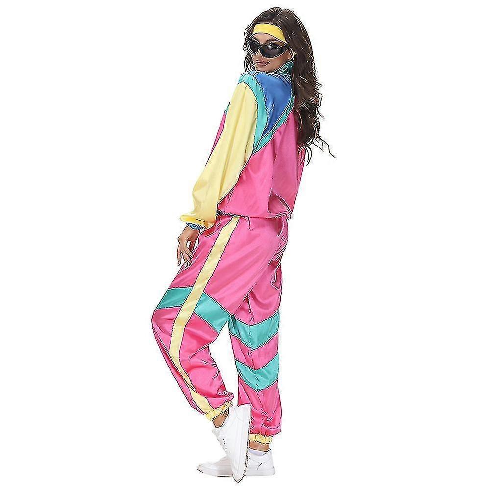 80s Retro Costume Tracksuit 90s Hip Hop Costumes Shell Suit Party Dress ...