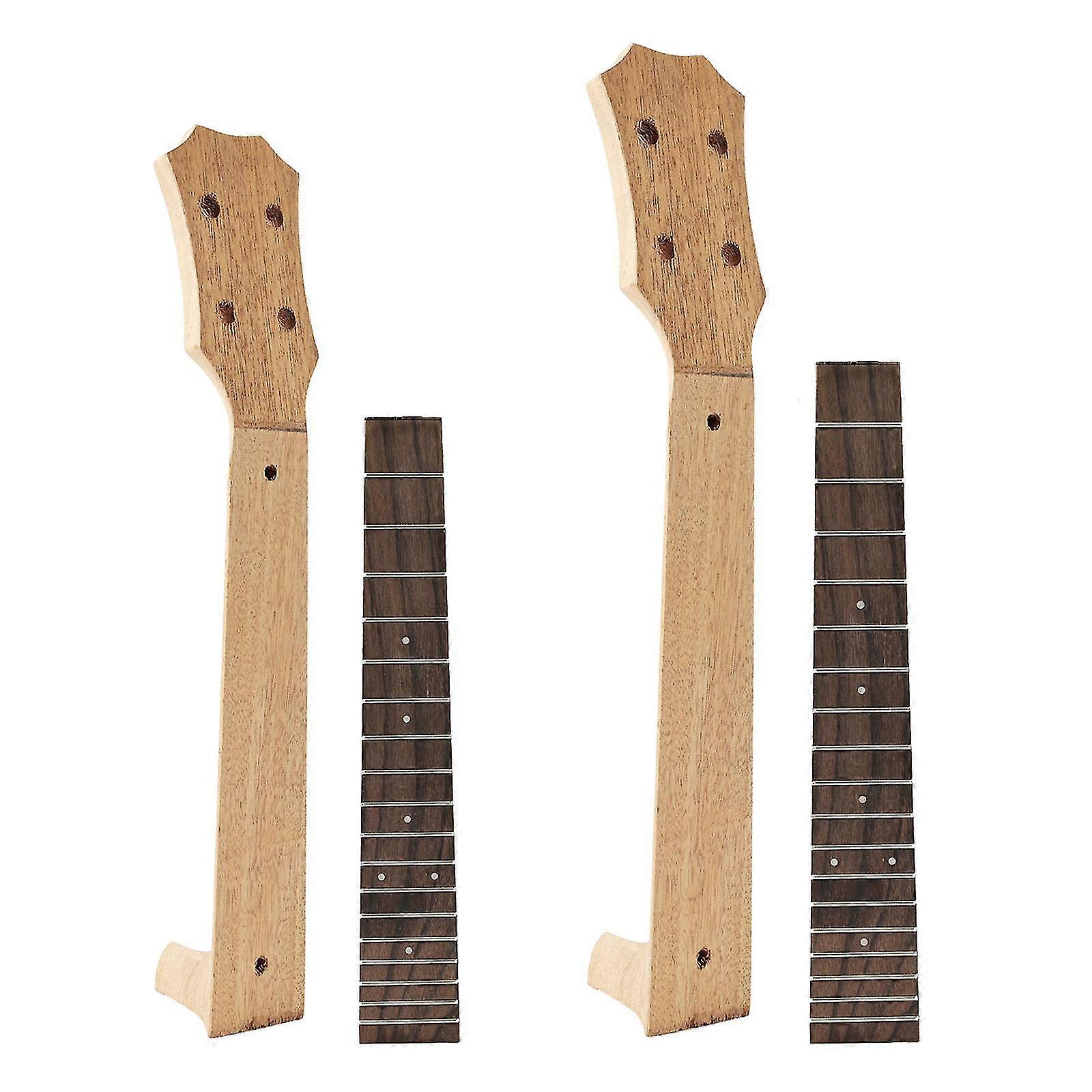 Unfinished Wooden Ukulele Neck & Rosewood Fingerboard Replacement ...