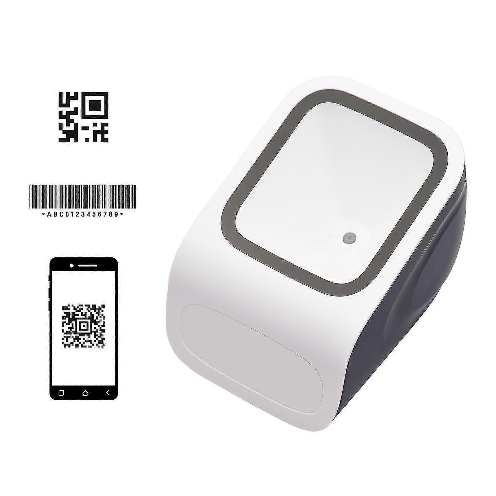 1D 2D QR Desktop Barcode Scanner Platform Hands-free USB Wired Bar Code ...